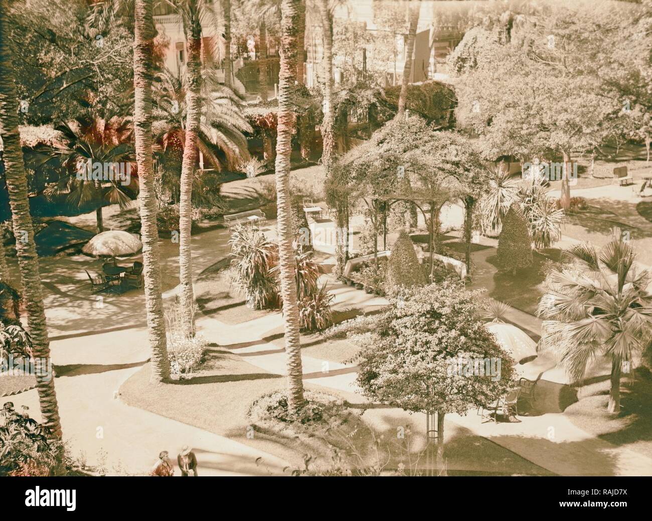 Egyptian Hotels, Ltd, Cairo. Shepheard's Hotel garden. 1920, Egypt ...