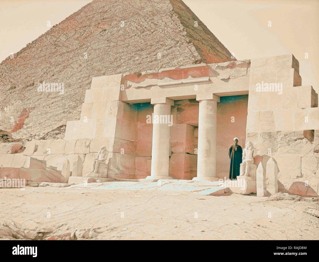The fourth pyramid of Gizeh, Temple of Nefru. Close to the great ...