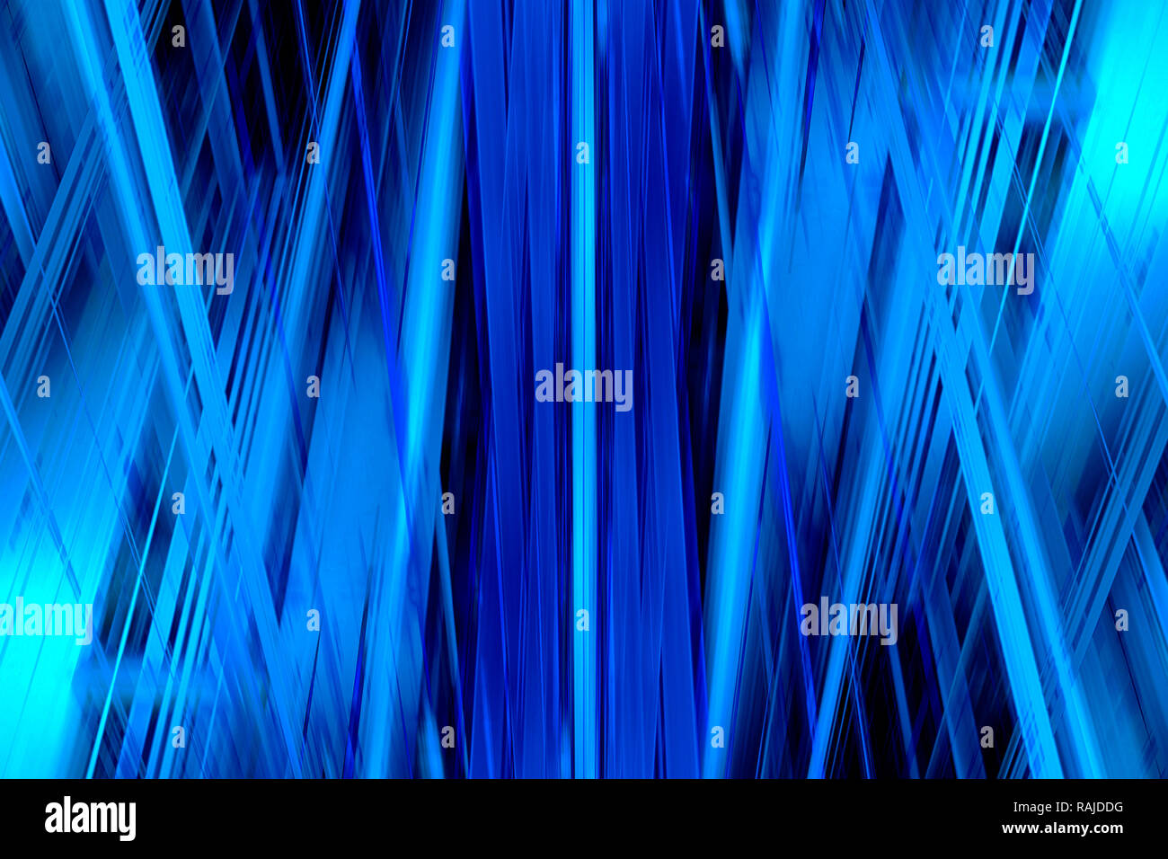 Dynamic blue light trails on a black background Stock Photo - Alamy