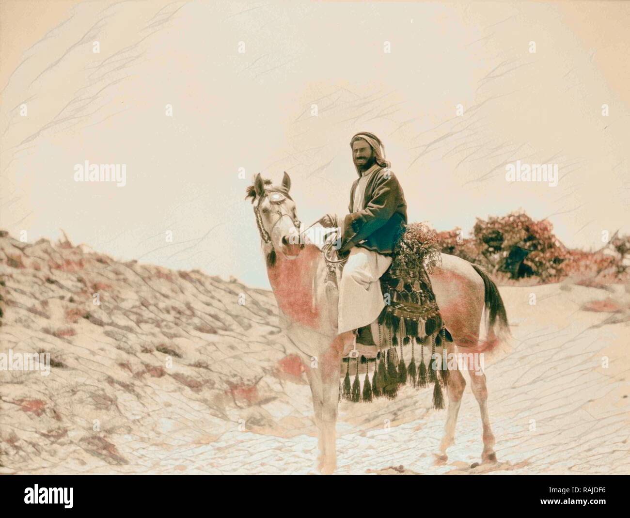 Bedouin life in Trans-Jordan. Syrian Bedouin from the Damascus district ...