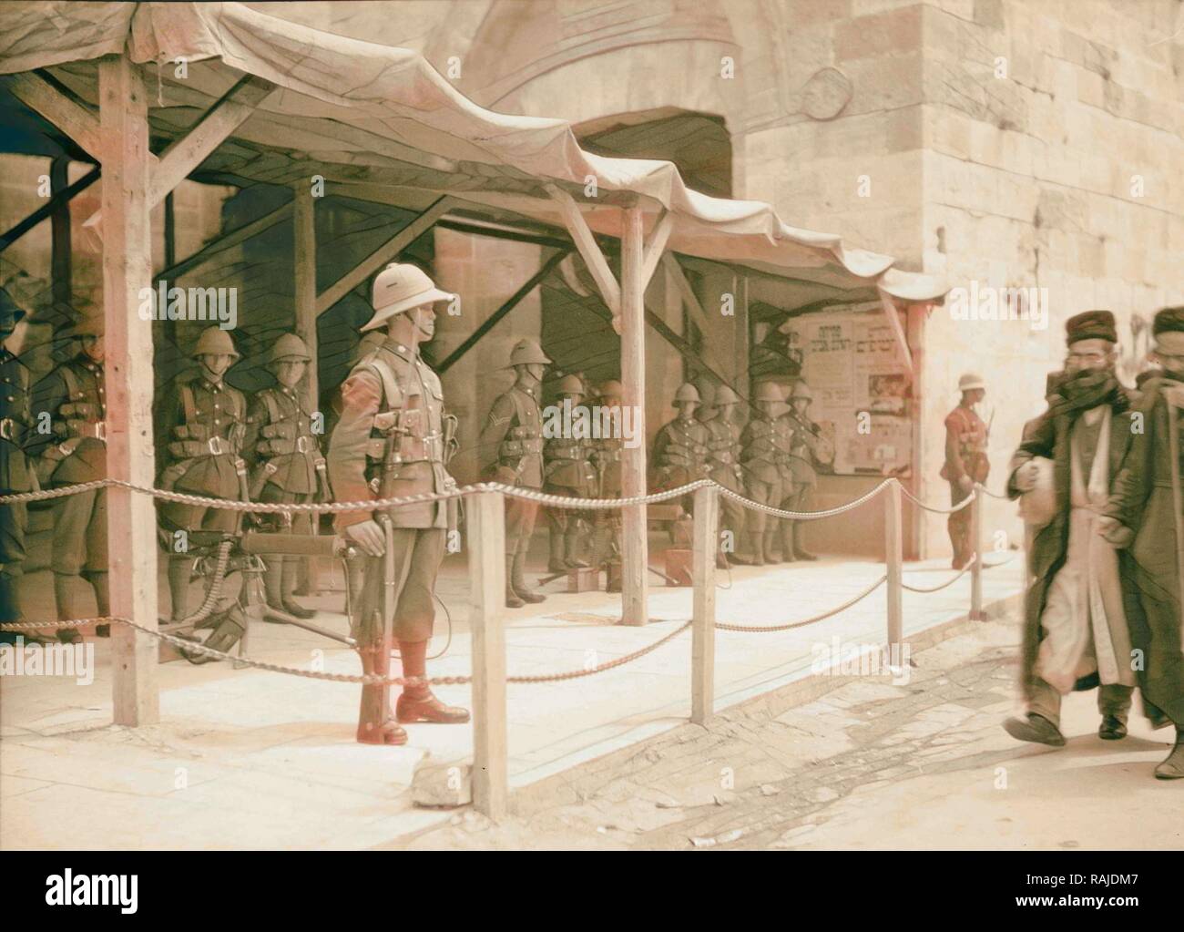 Palestine events. The 1929 riots, August 23 to 31. Troops and machine ...