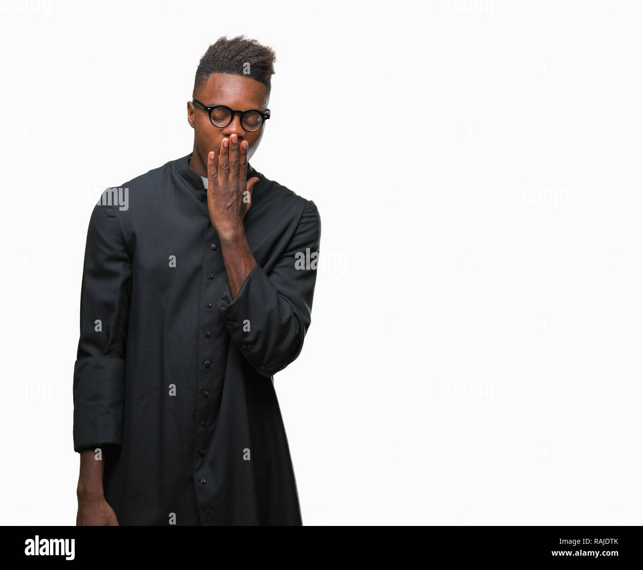 Man priest yawning hand hi-res stock photography and images - Alamy