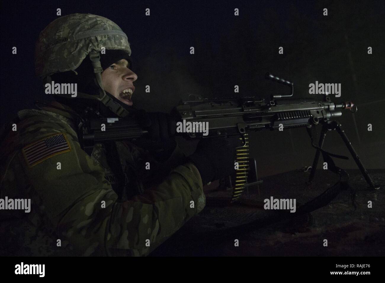 Army Spc. William Lafountain, assigned to the 574th Composite Supply ...