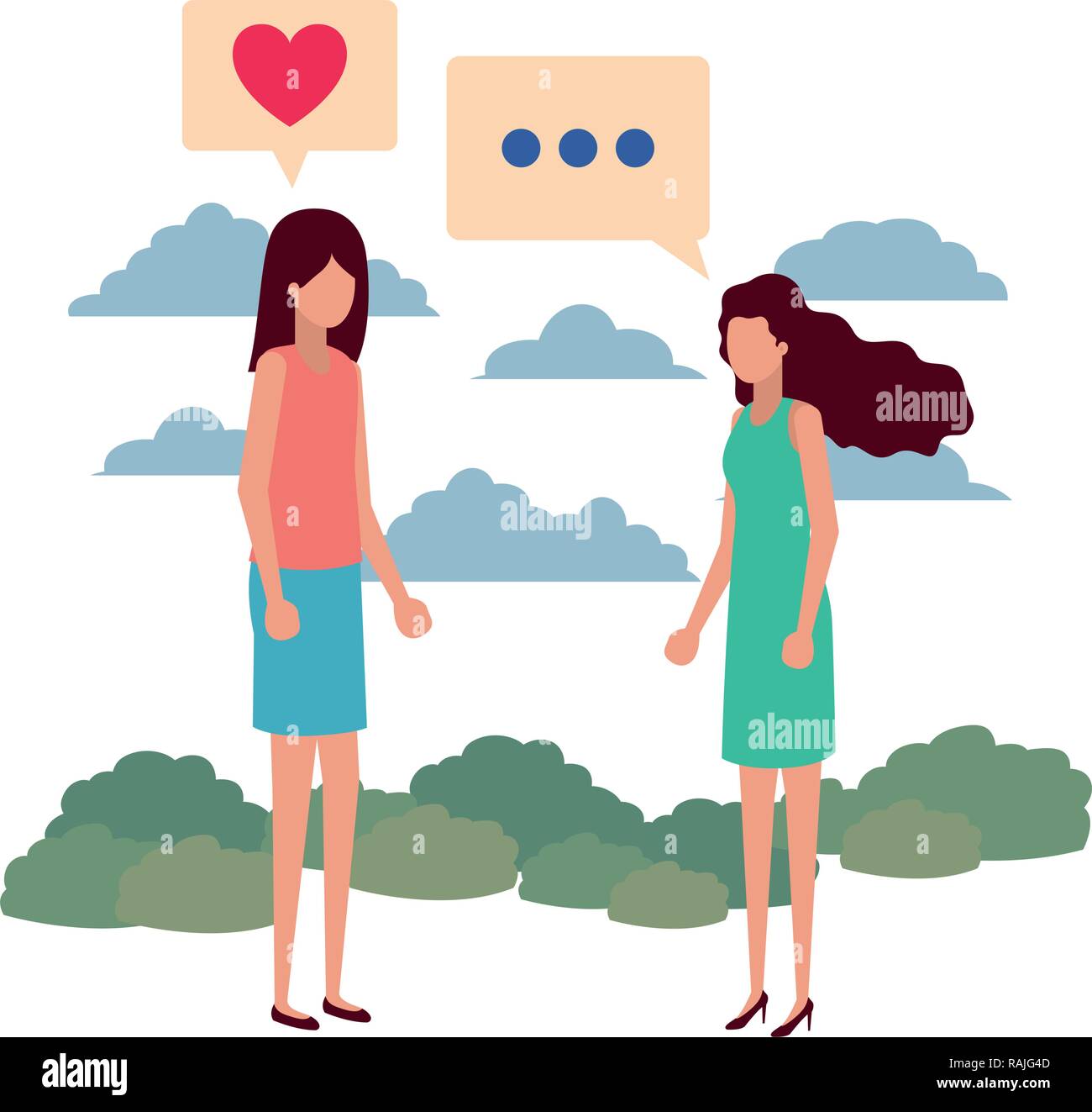 Cartoon girl talking bubble Cut Out Stock Images & Pictures - Alamy