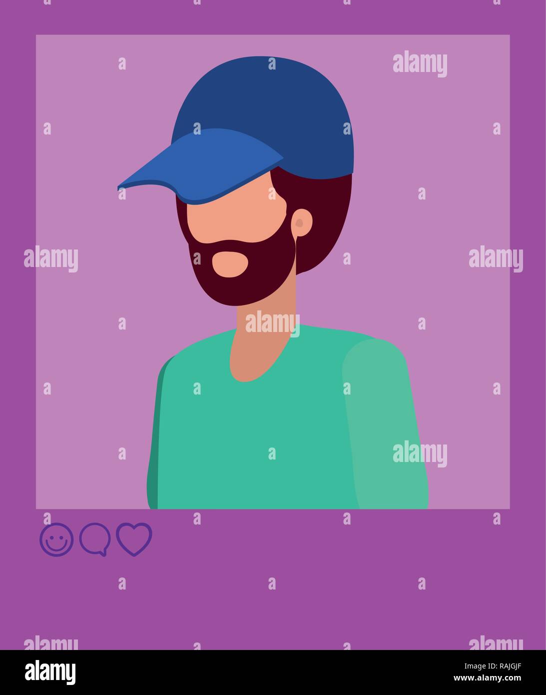 Cap man male avatar user Stock Vector Images - Alamy