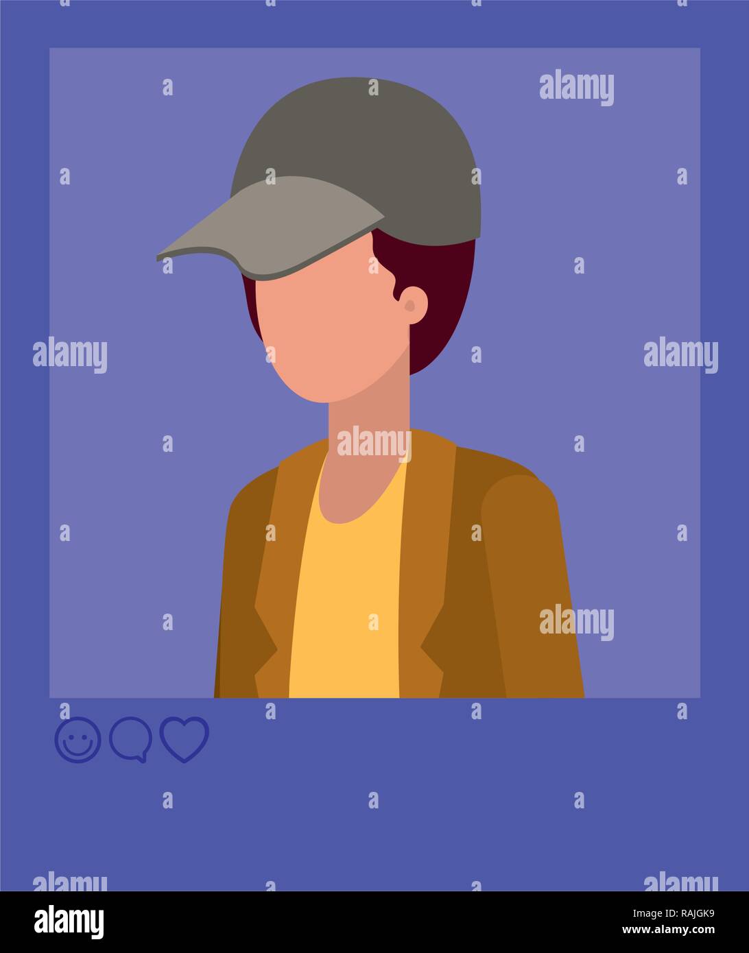 Cap Man Male Avatar User Stock Vector Images - Alamy