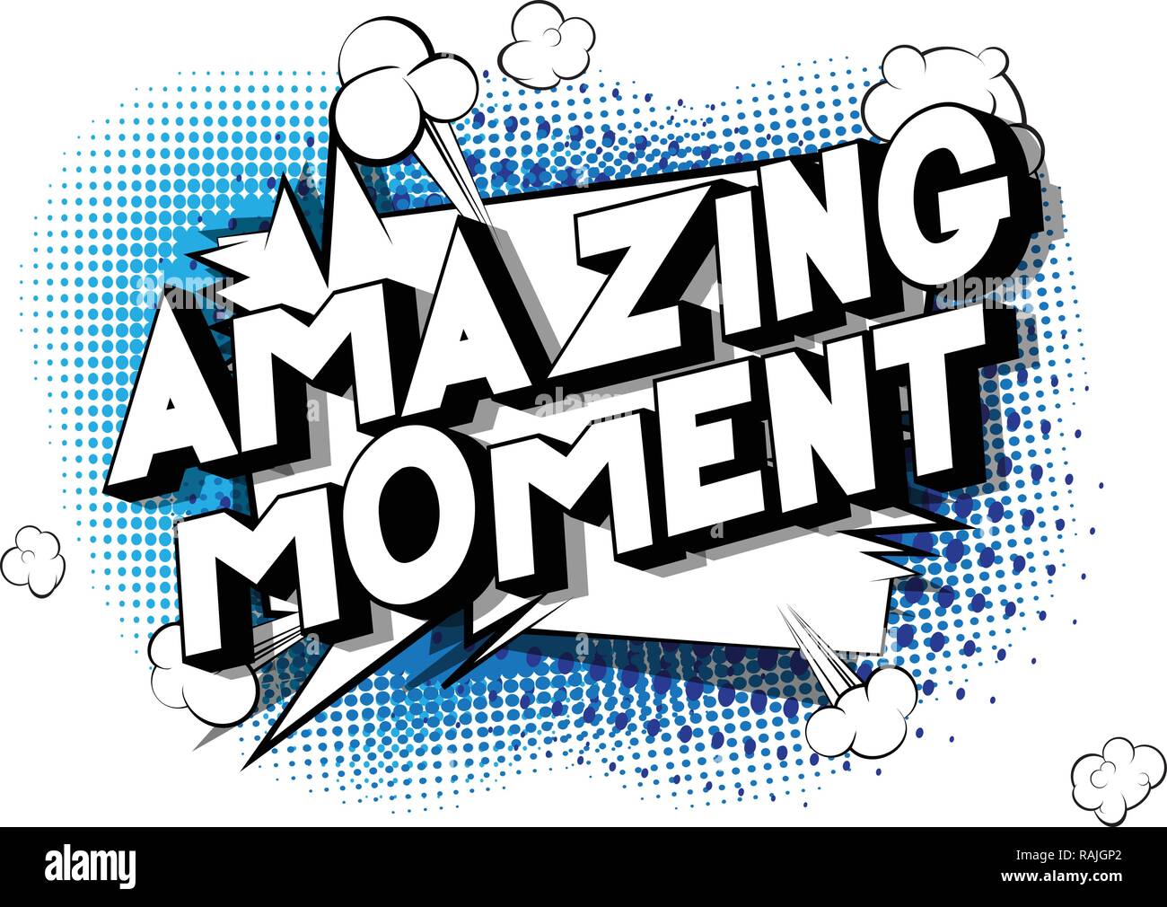 Amazing Moment - Vector illustrated comic book style phrase on abstract ...