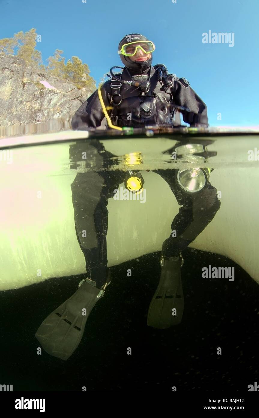 Scuba diver preparing diving gear hi-res stock photography and images ...