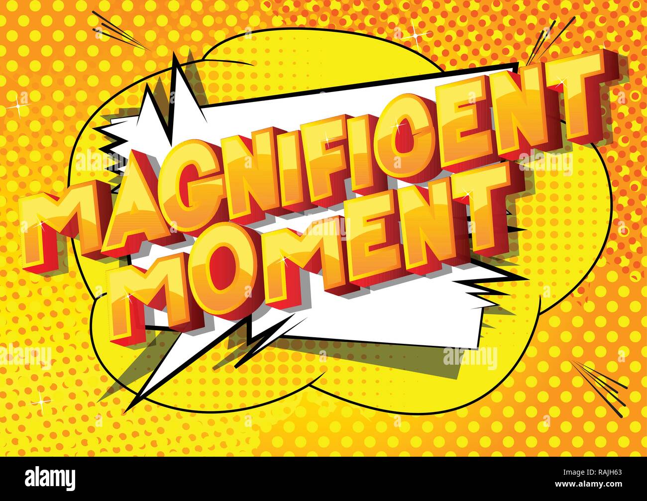 Magnificent Moment - Vector illustrated comic book style phrase on ...