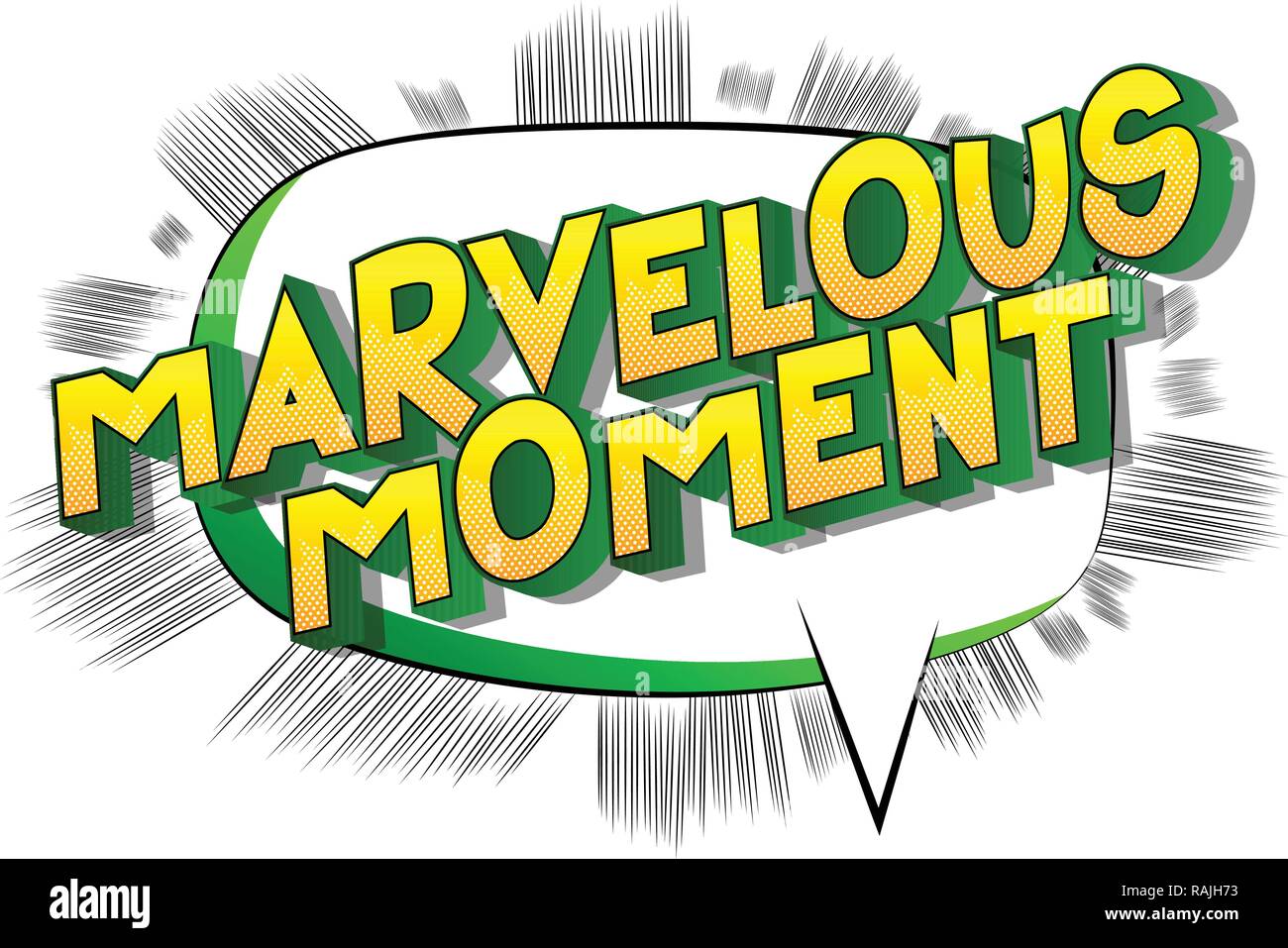 Marvelous Moment - Vector illustrated comic book style phrase on ...