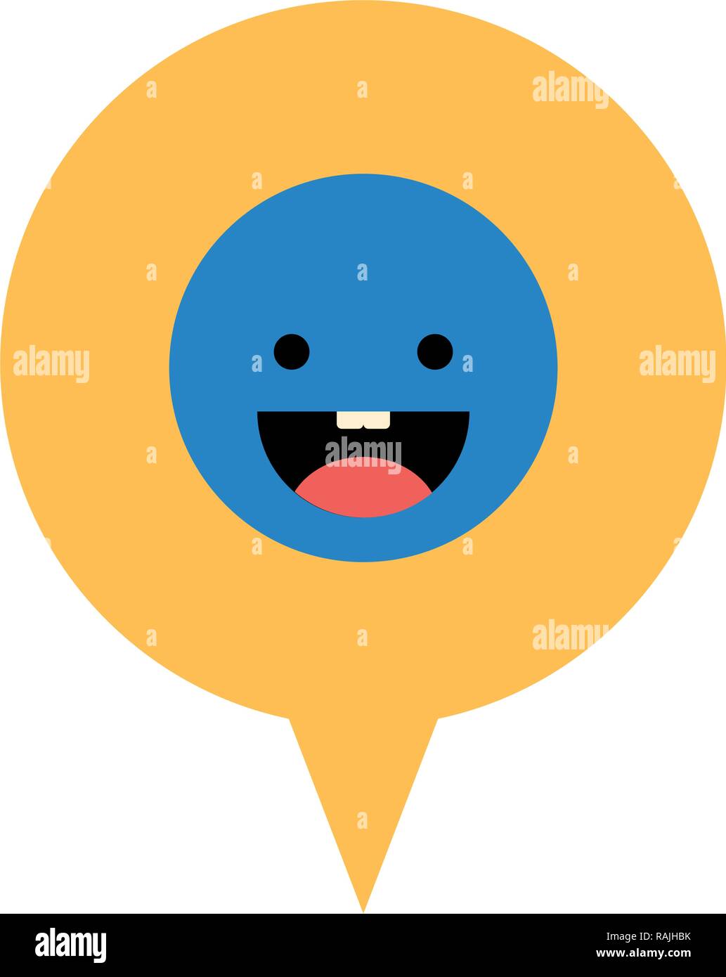 speech bubble with happy face isolated icon Stock Vector Image & Art ...