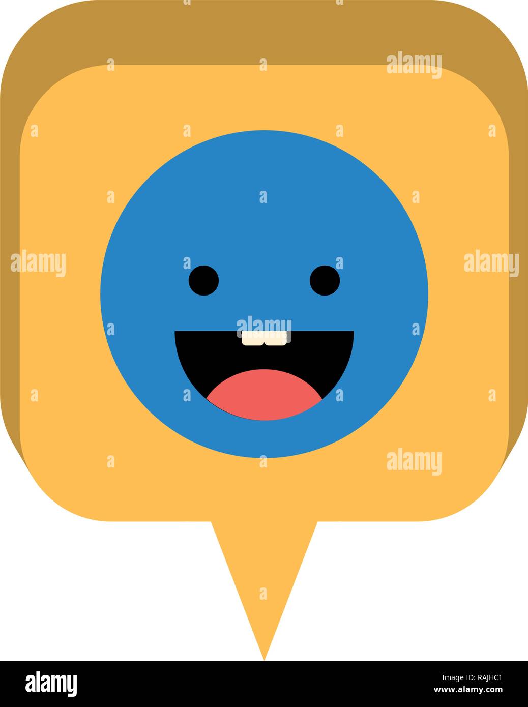 speech bubble with happy face isolated icon Stock Vector Image & Art ...