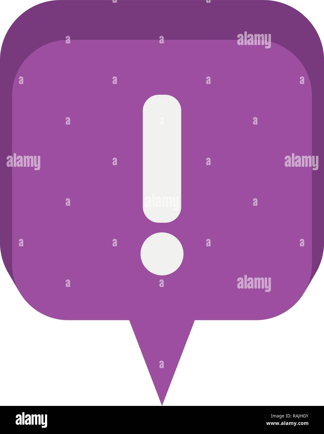 speech bubble with exclamation mark isolated icon Stock Vector Image ...