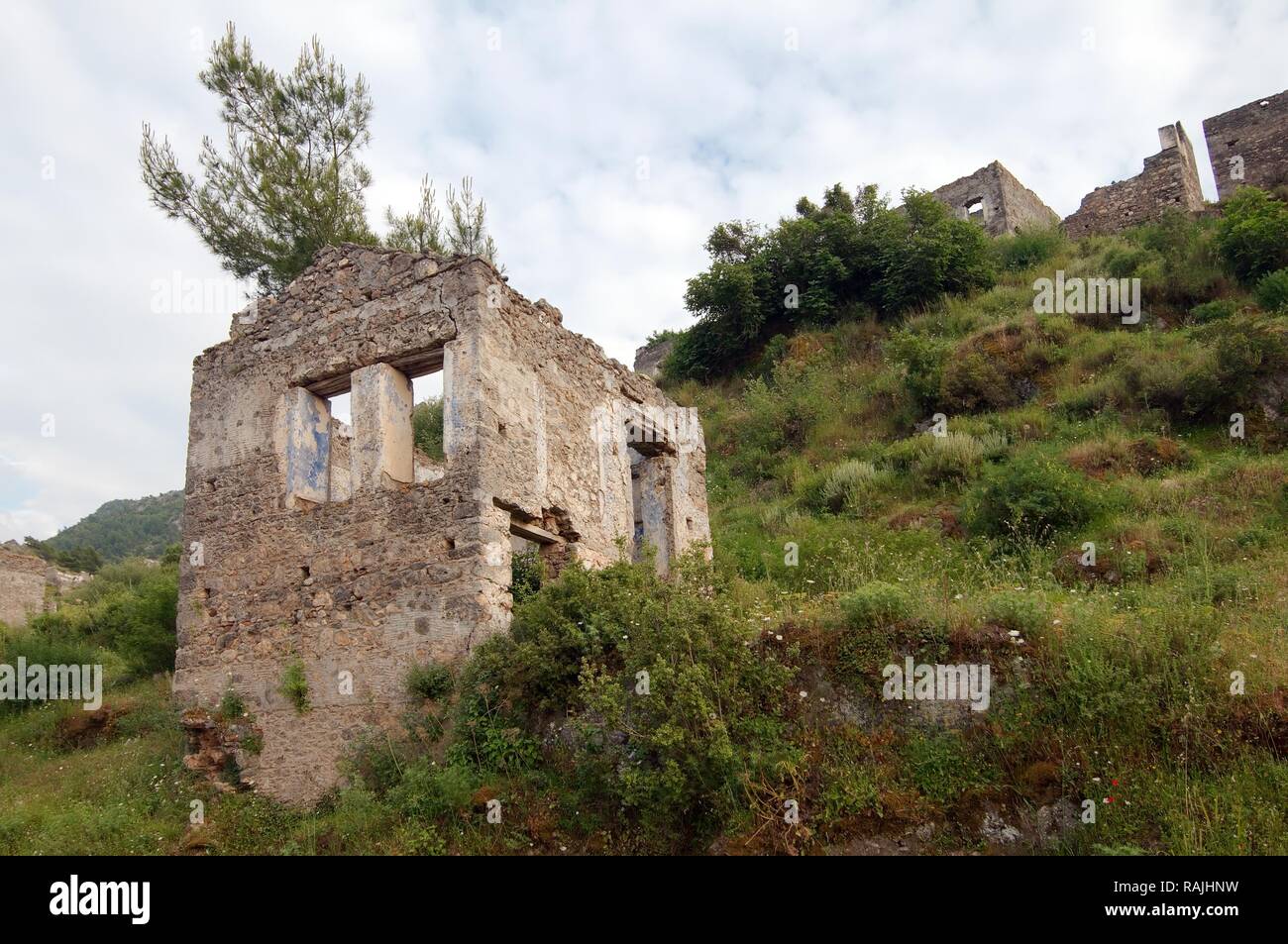 Greek ghost town of Levissi, Karmylassos, Kayakoey, Turkey Stock Photo ...
