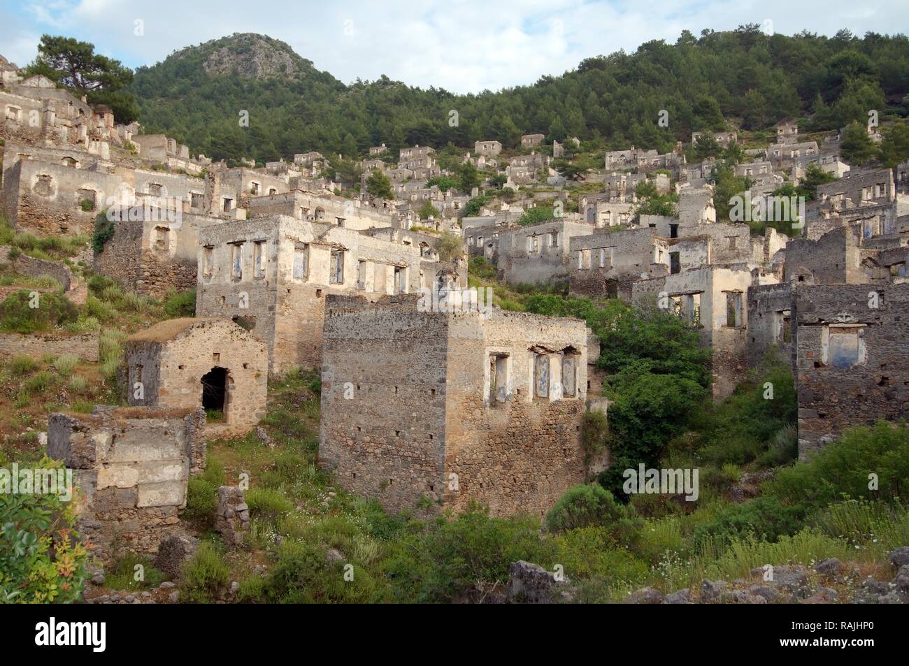 Greek ghost town of Levissi, Karmylassos, Kayakoey, Turkey Stock Photo ...