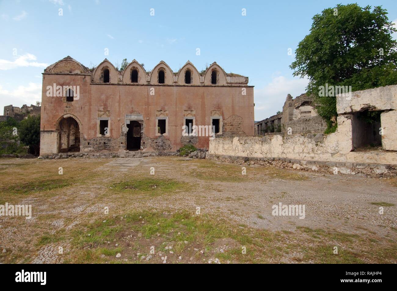 Greek ghost town of Levissi, Karmylassos, Kayakoey, Turkey Stock Photo ...
