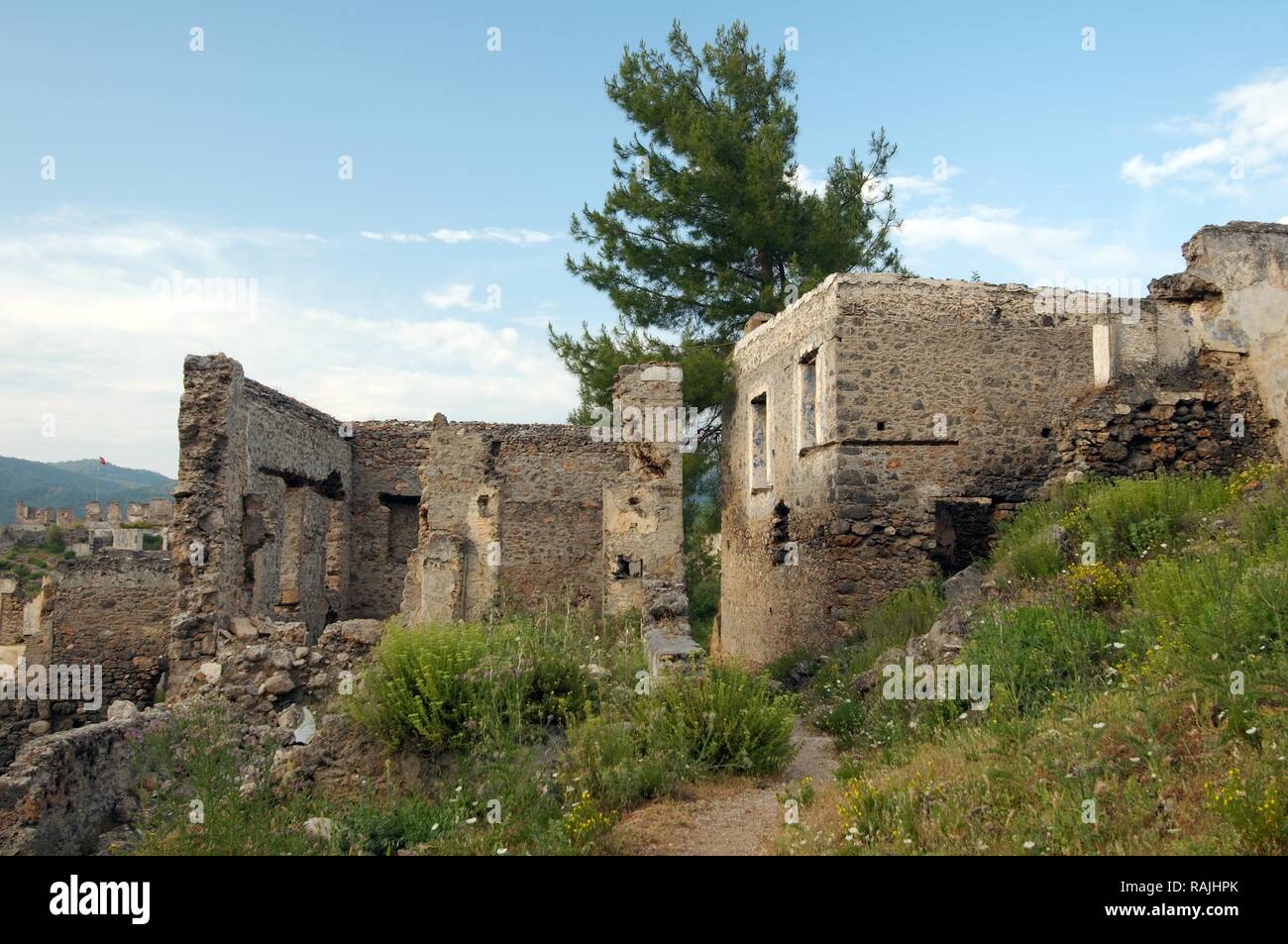 Greek ghost town of Levissi, Karmylassos, Kayakoey, Turkey Stock Photo ...