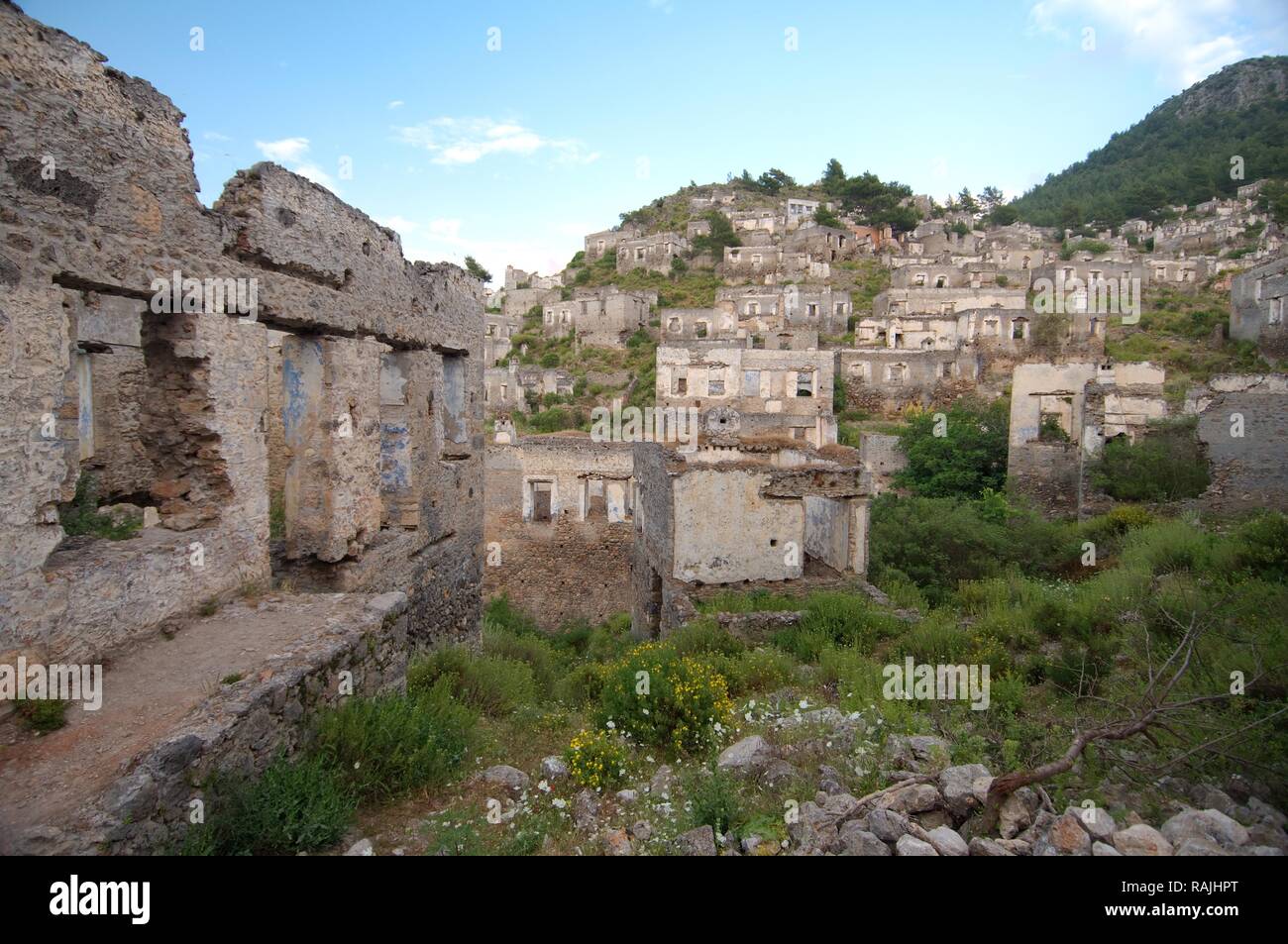 Greek ghost town of Levissi, Karmylassos, Kayakoey, Turkey Stock Photo ...