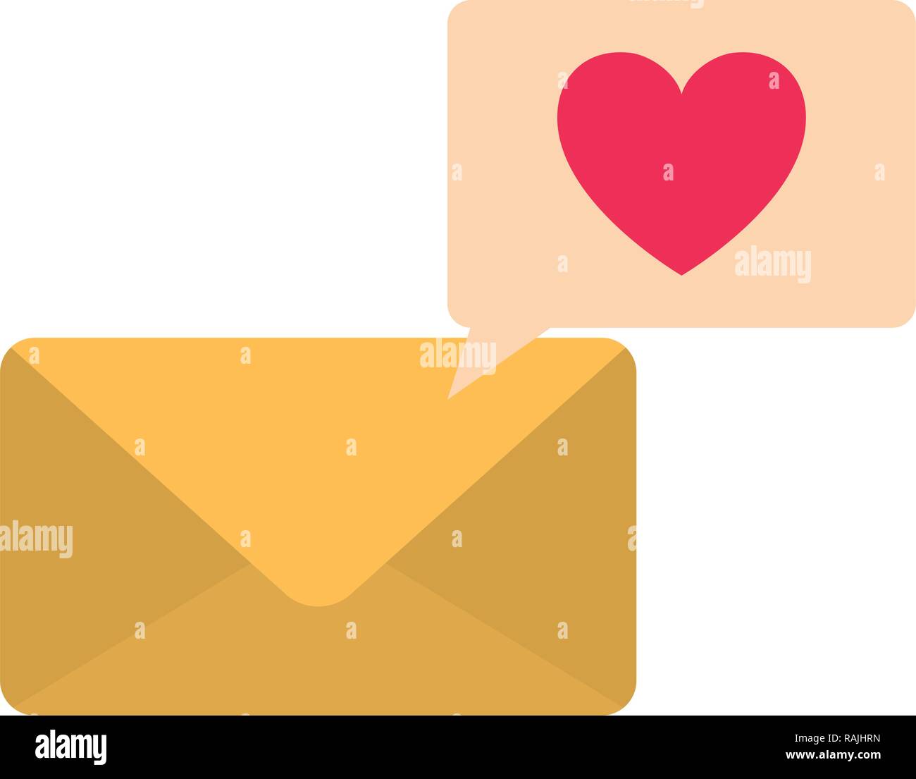 letter with heart message isolated icon Stock Vector Image & Art - Alamy