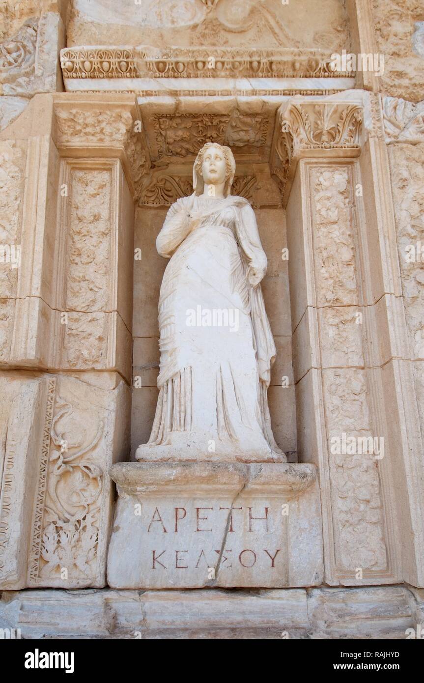 Sculpture, antique city of Ephesus, Efes, Turkey, Western Asia Stock ...