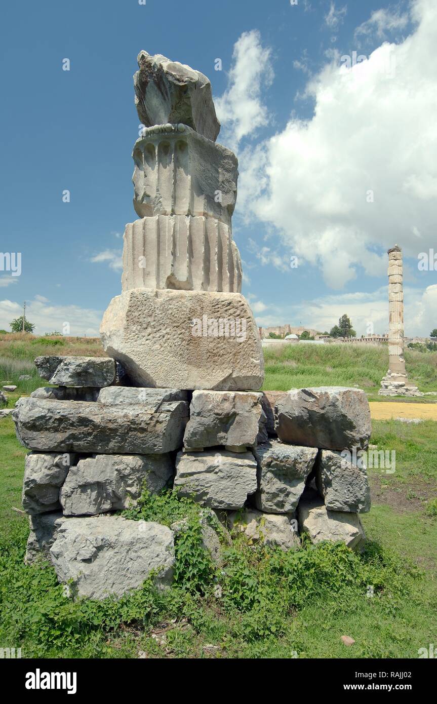 Temple of Artemis, antique city of Ephesus, Efes, Turkey, Western Asia ...