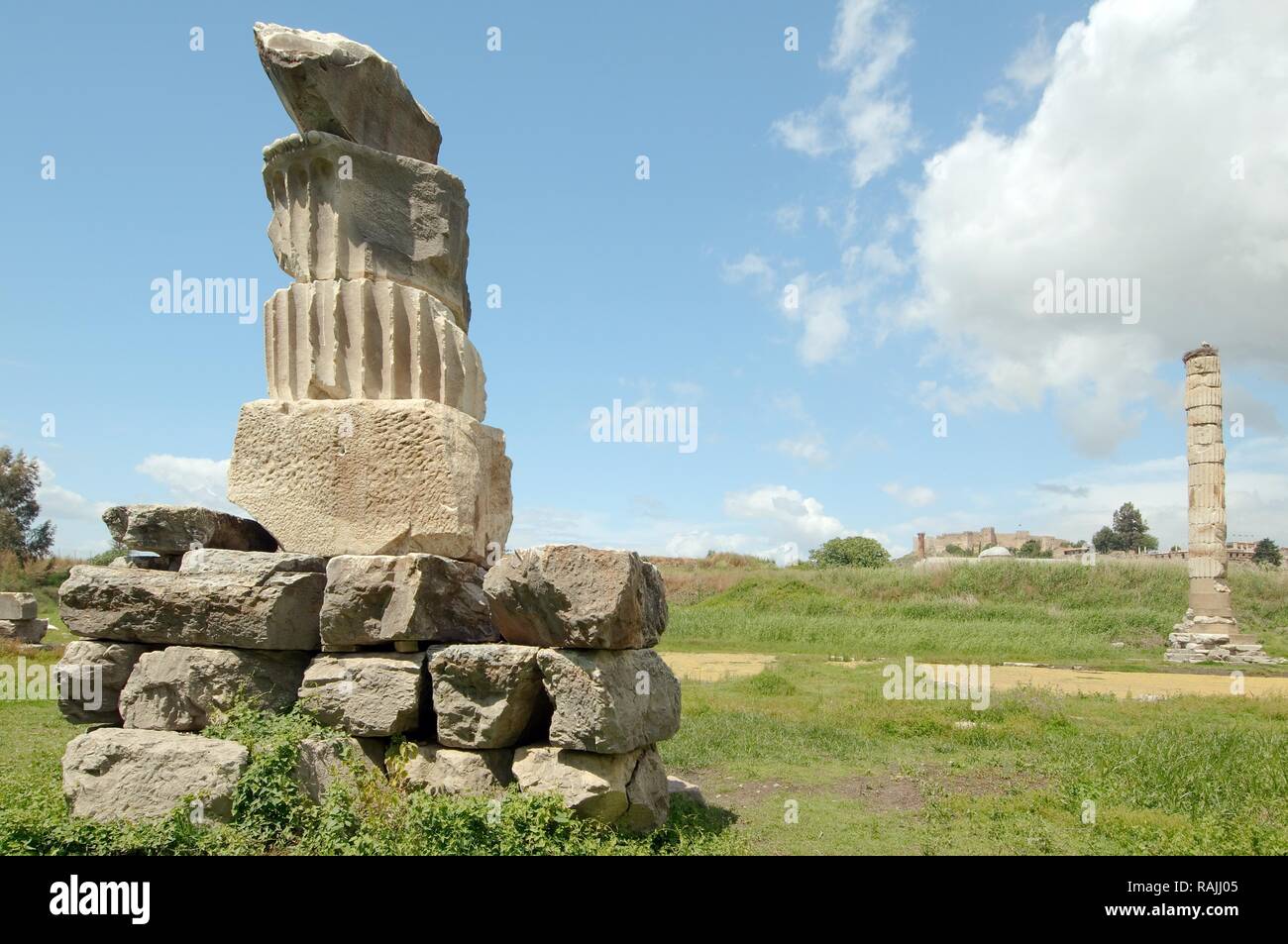 Temple of Artemis, antique city of Ephesus, Efes, Turkey, Western Asia ...
