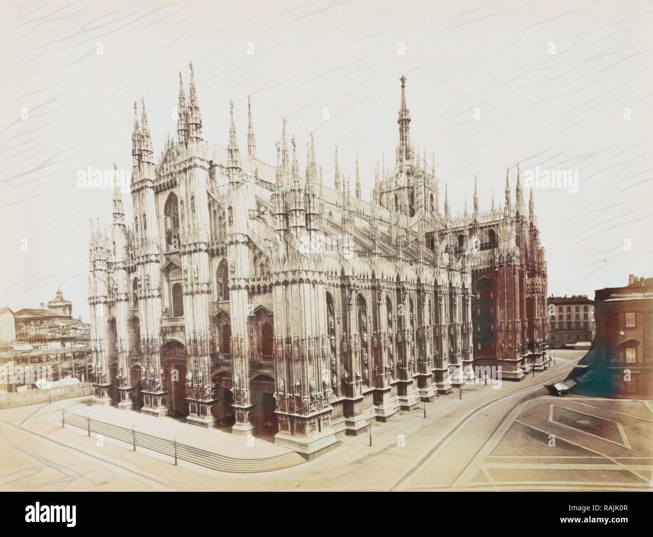 Exterior of the Cathedral of Milan, side and front, Italy, Anonymous ...