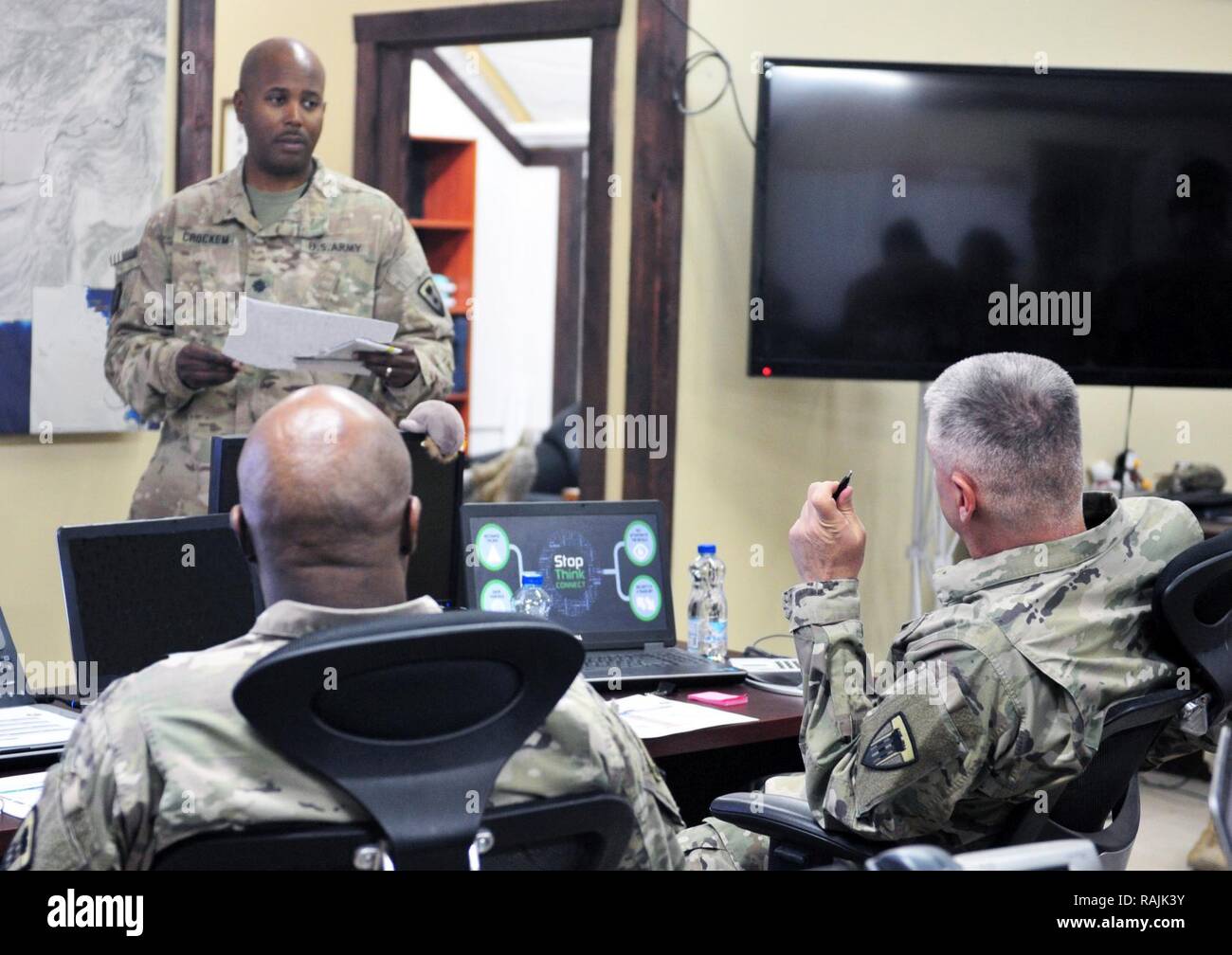 The 176th Engineer Brigade S3 Operations Officer Lt. Col. Robert ...