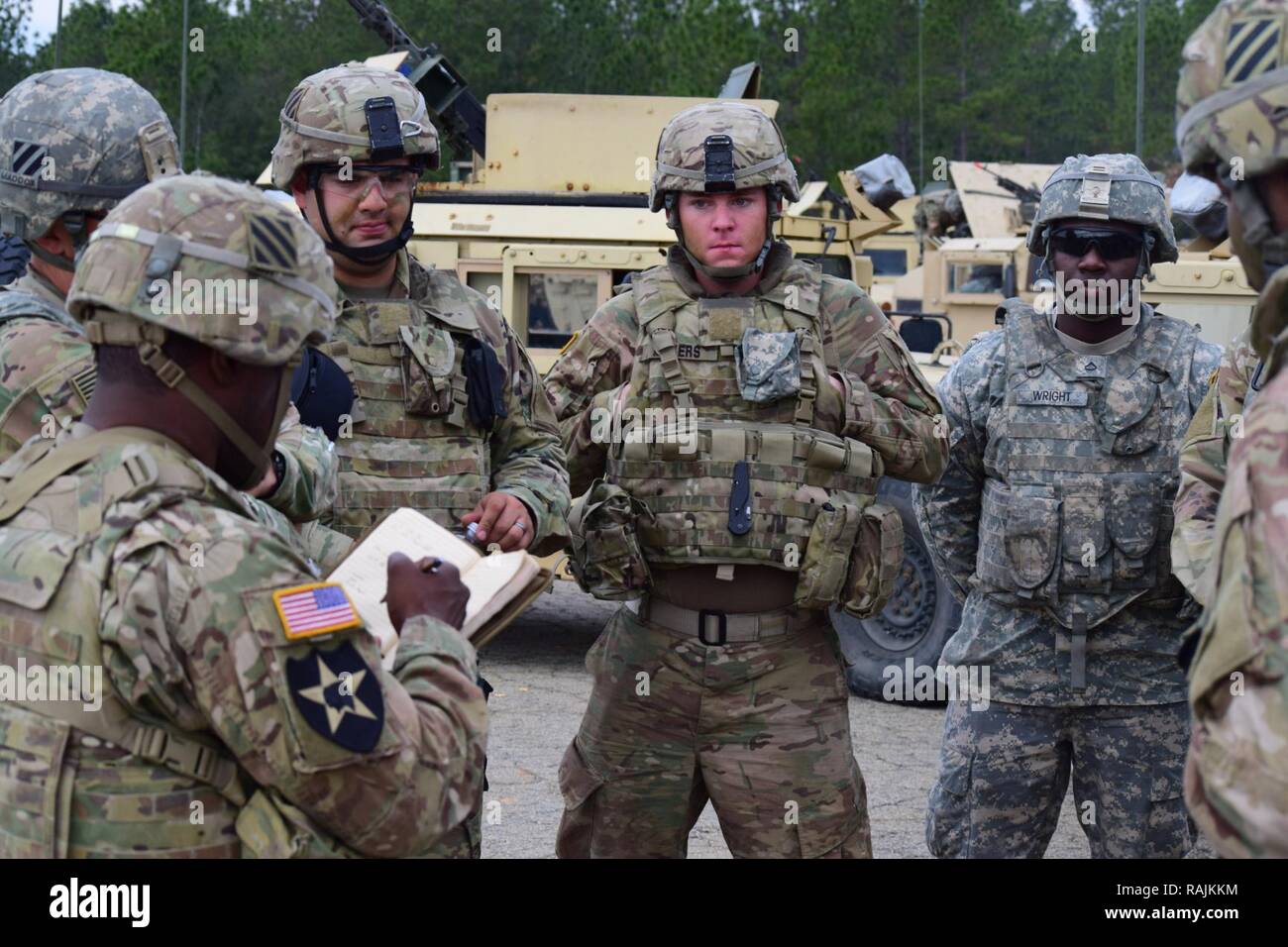 Sgt. Anthony Bell, a section sergeant with Company A, 3rd Brigade ...