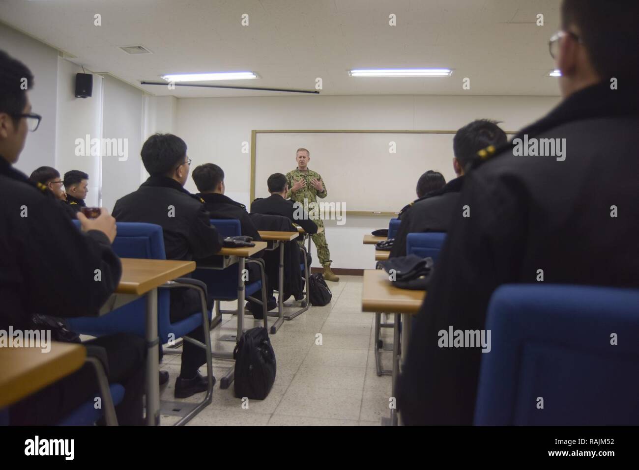 CHINHAE, Republic of Korea (Feb. 9, 2017) Cmdr. Dan Fillion, from ...