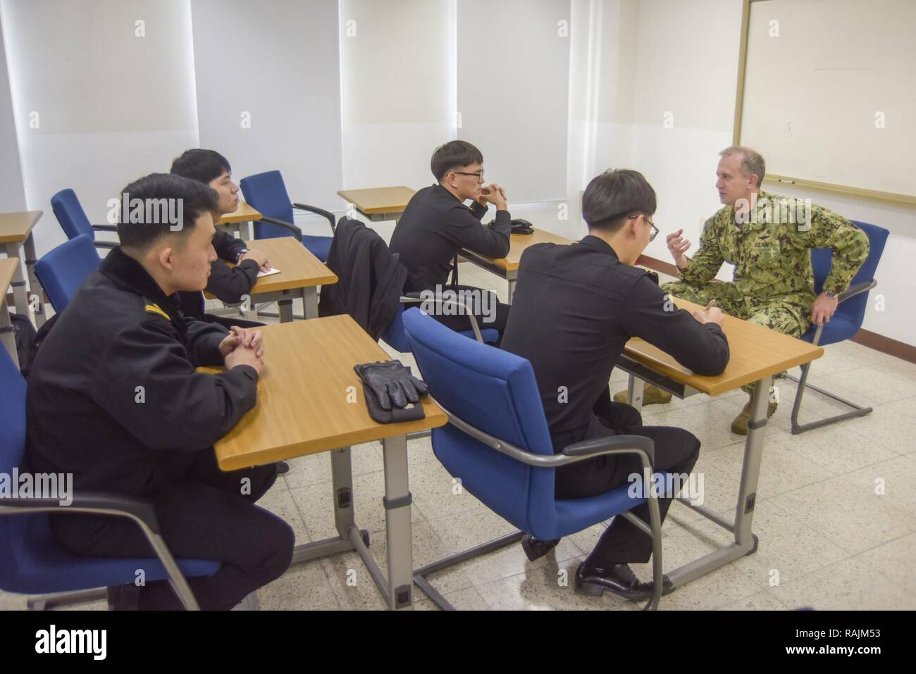 CHINHAE, Republic of Korea (Feb. 9, 2017) Cmdr. Dan Fillion, from ...