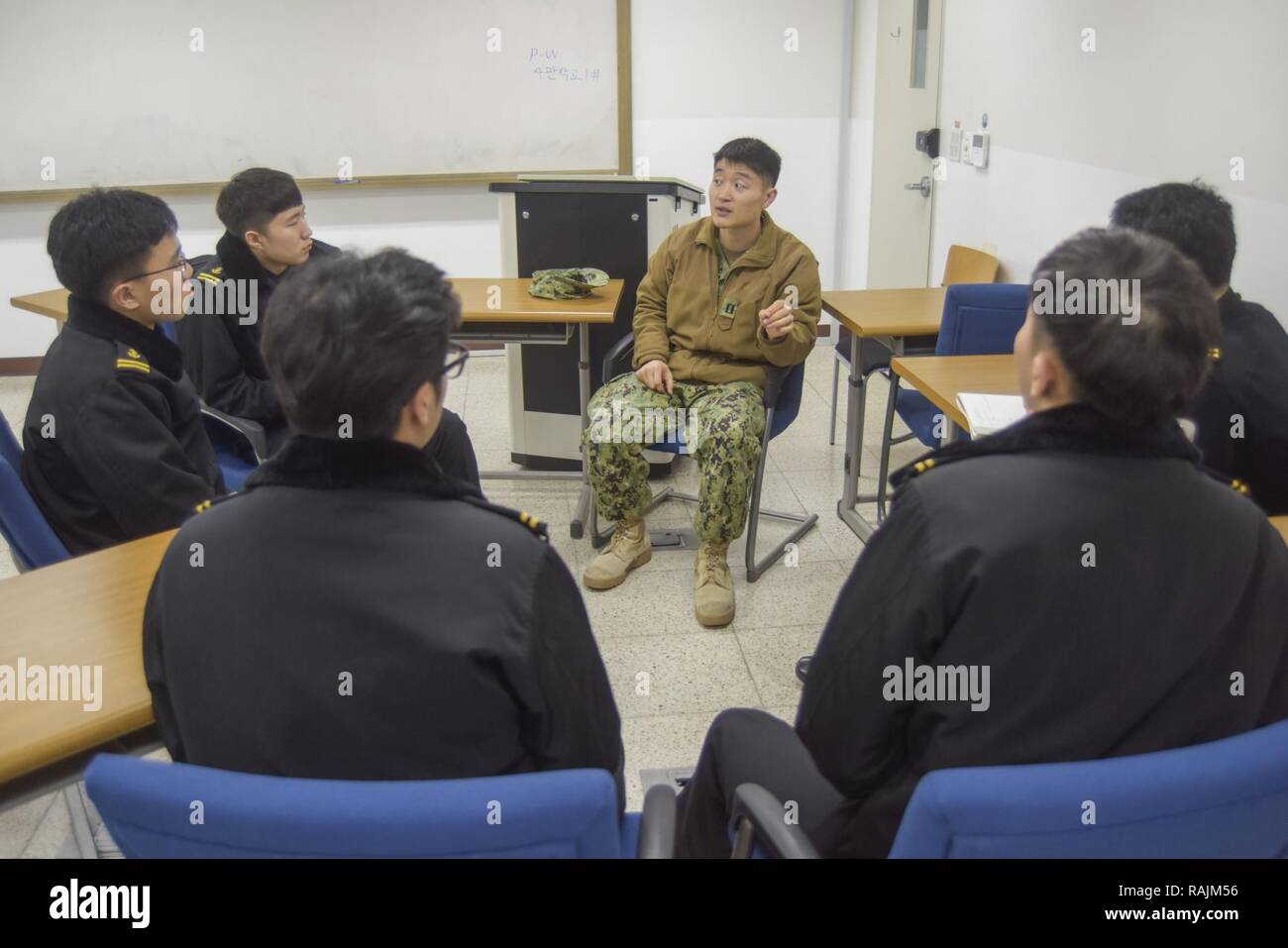 CHINHAE, Republic of Korea (Feb. 9, 2017) Lt. Sam Kim, from Commander ...