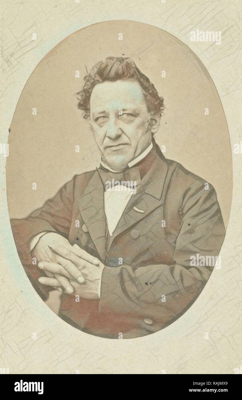 Portrait of J, . Tideman, professor in Amsterdam, The Netherlands ...