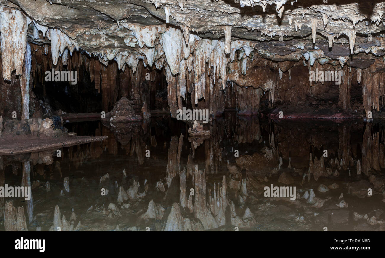 Water reflection from a pool in a cave Stock Photo - Alamy