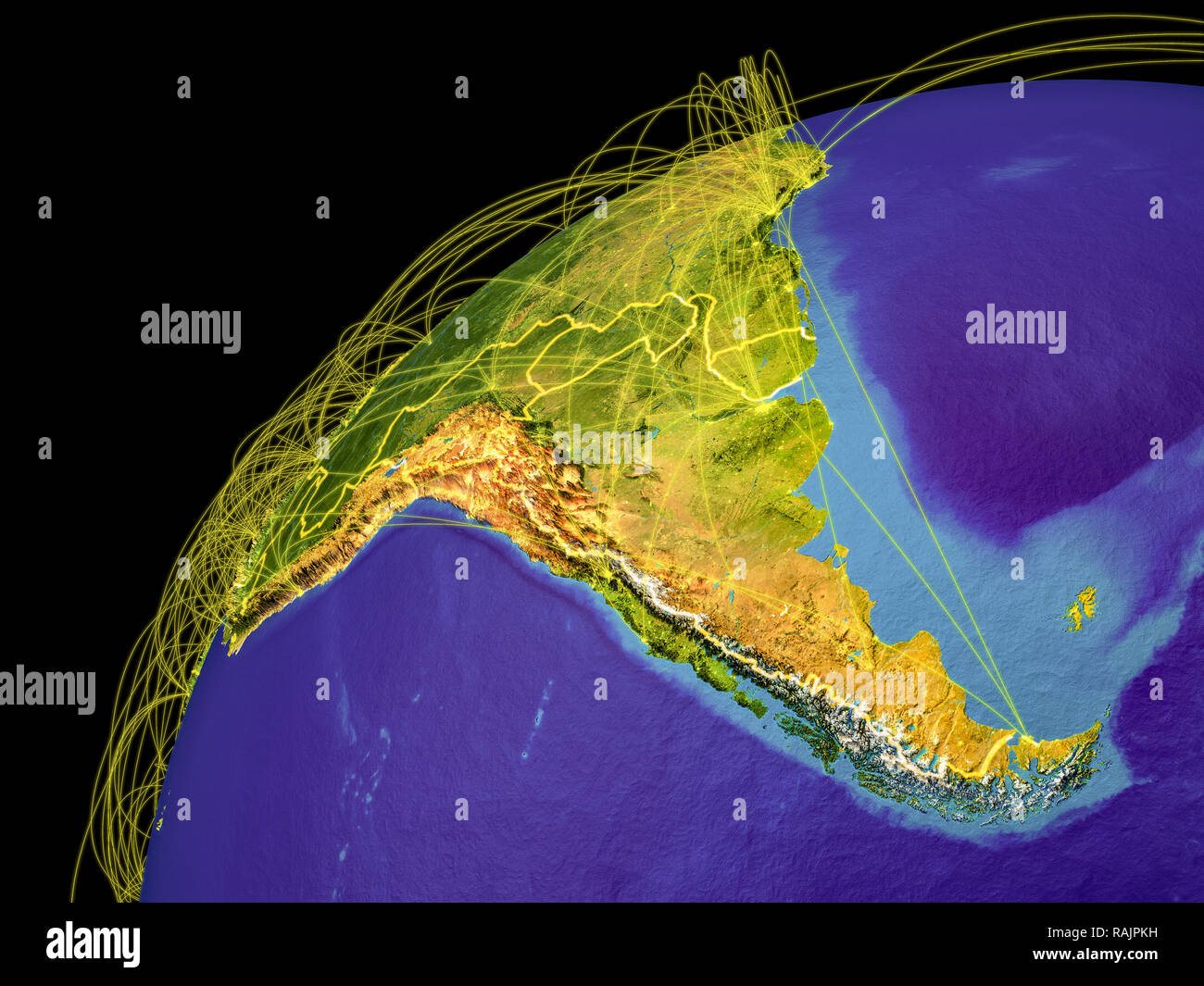 Map the southern cone hi-res stock photography and images - Alamy