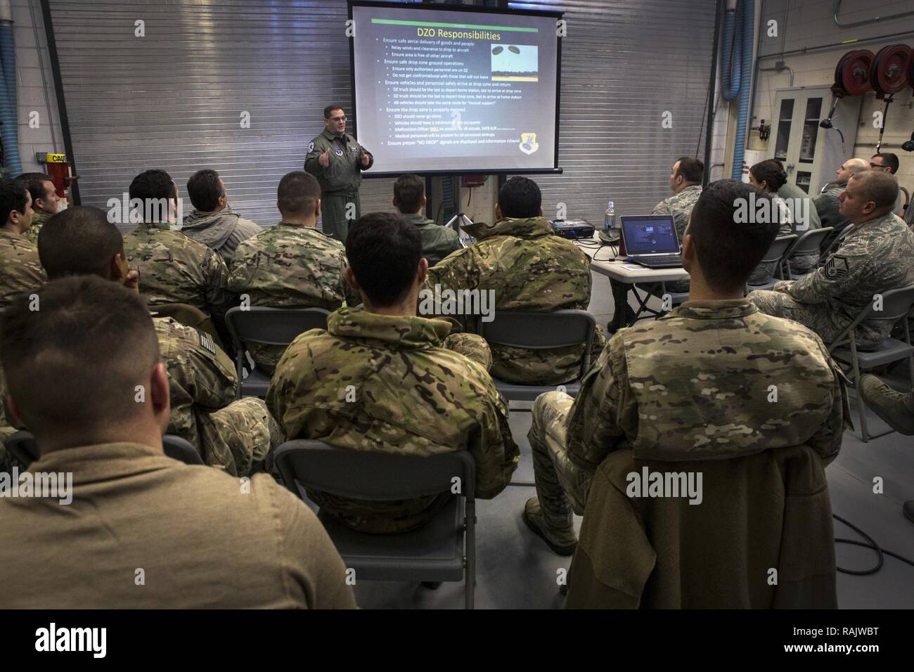Master Sgt. Chris Coarse, drop zone control instructor, 166th Airlift ...