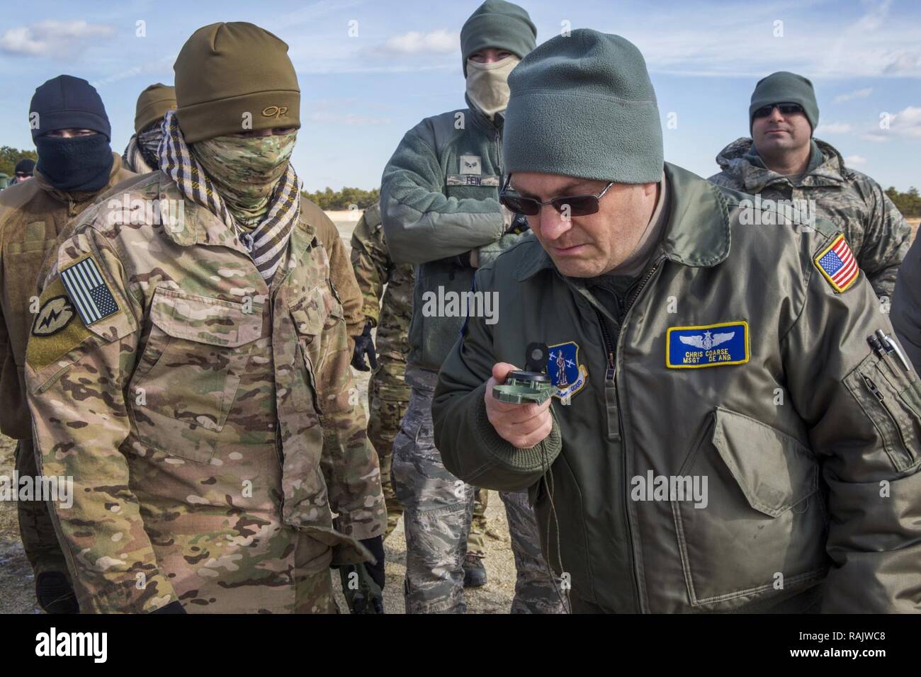Master Sgt. Chris Coarse, drop zone control instructor, 166th Airlift ...