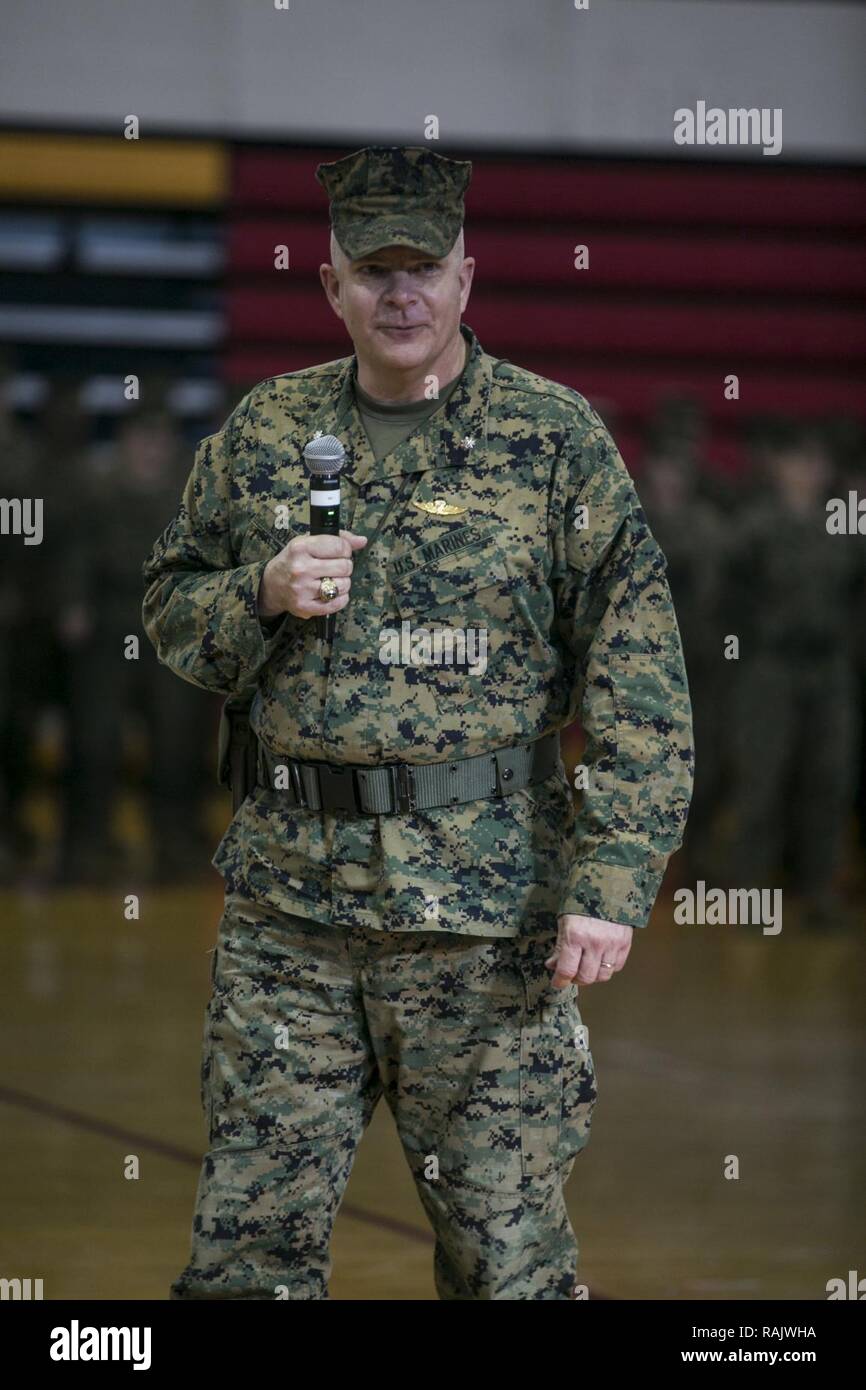 U.S. Marine Corps Lt. Col. John C. Golden, off going commanding officer ...
