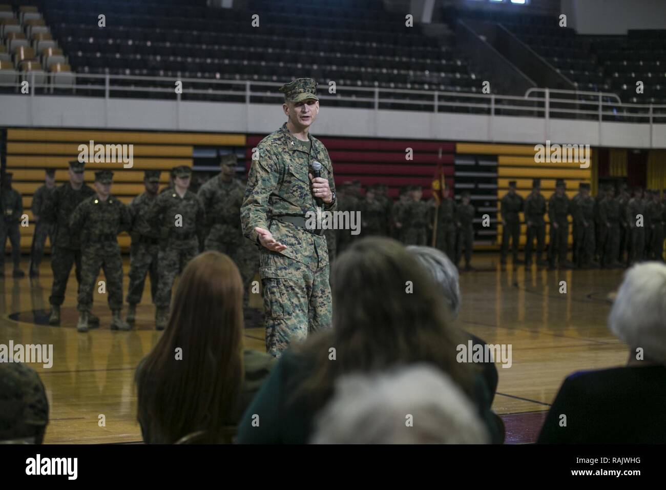 U.S. Marine Corps Col. Samuel C. Cook, on coming commanding officer ...