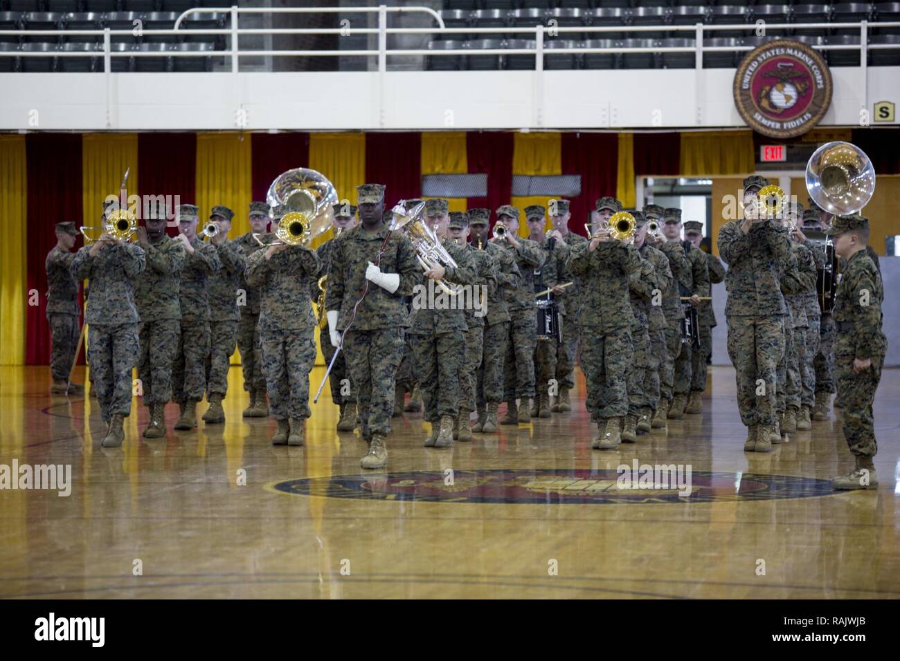 U.S. Marines with the 2nd Marine Division (2d MARDIV) band ...