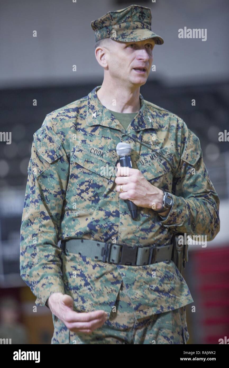 U.S. Marine Corps Col. Samuel C. Cook, on coming commanding officer ...