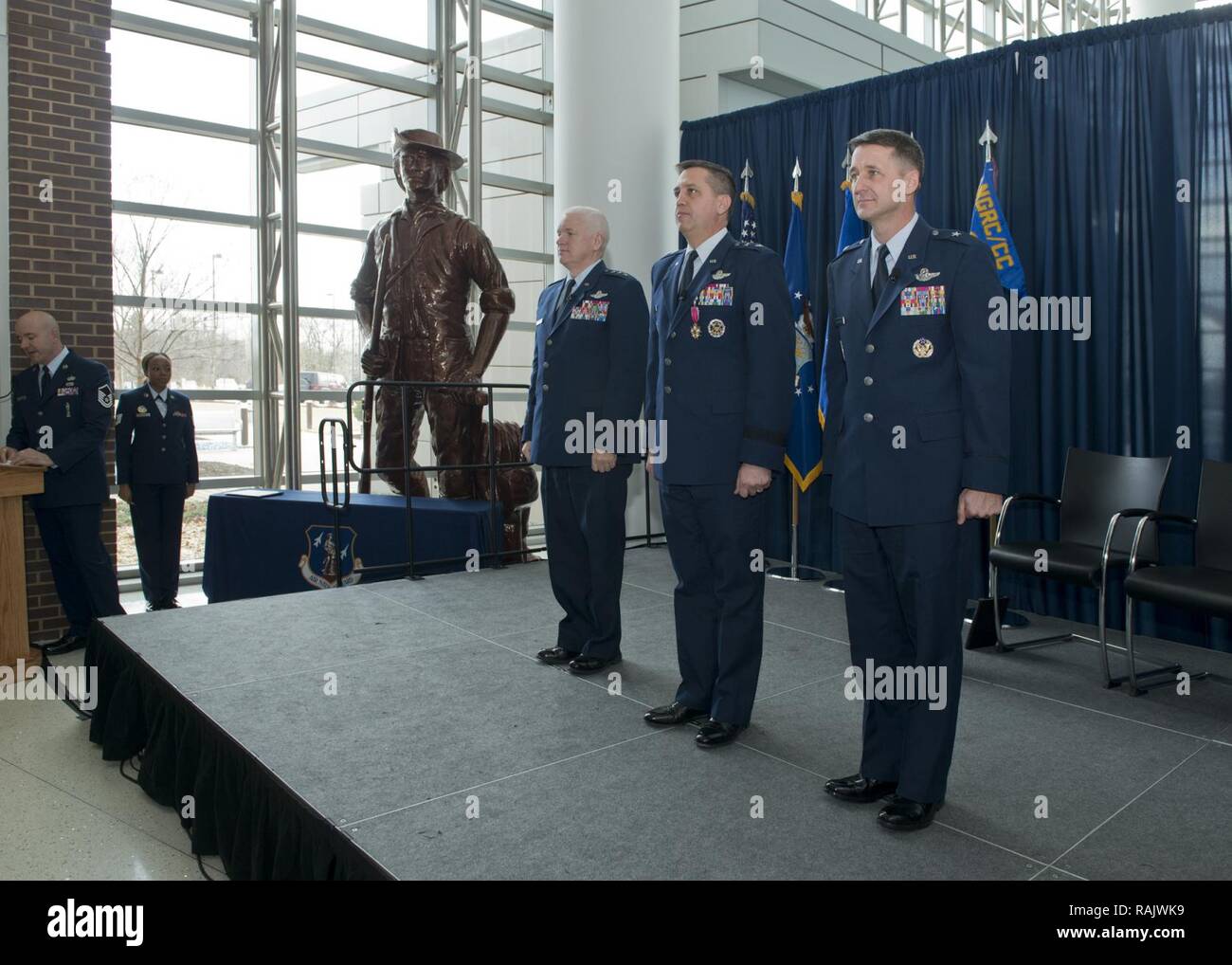(Left to right) Lt. Gen. L. Scott Rice, the director of the Air ...