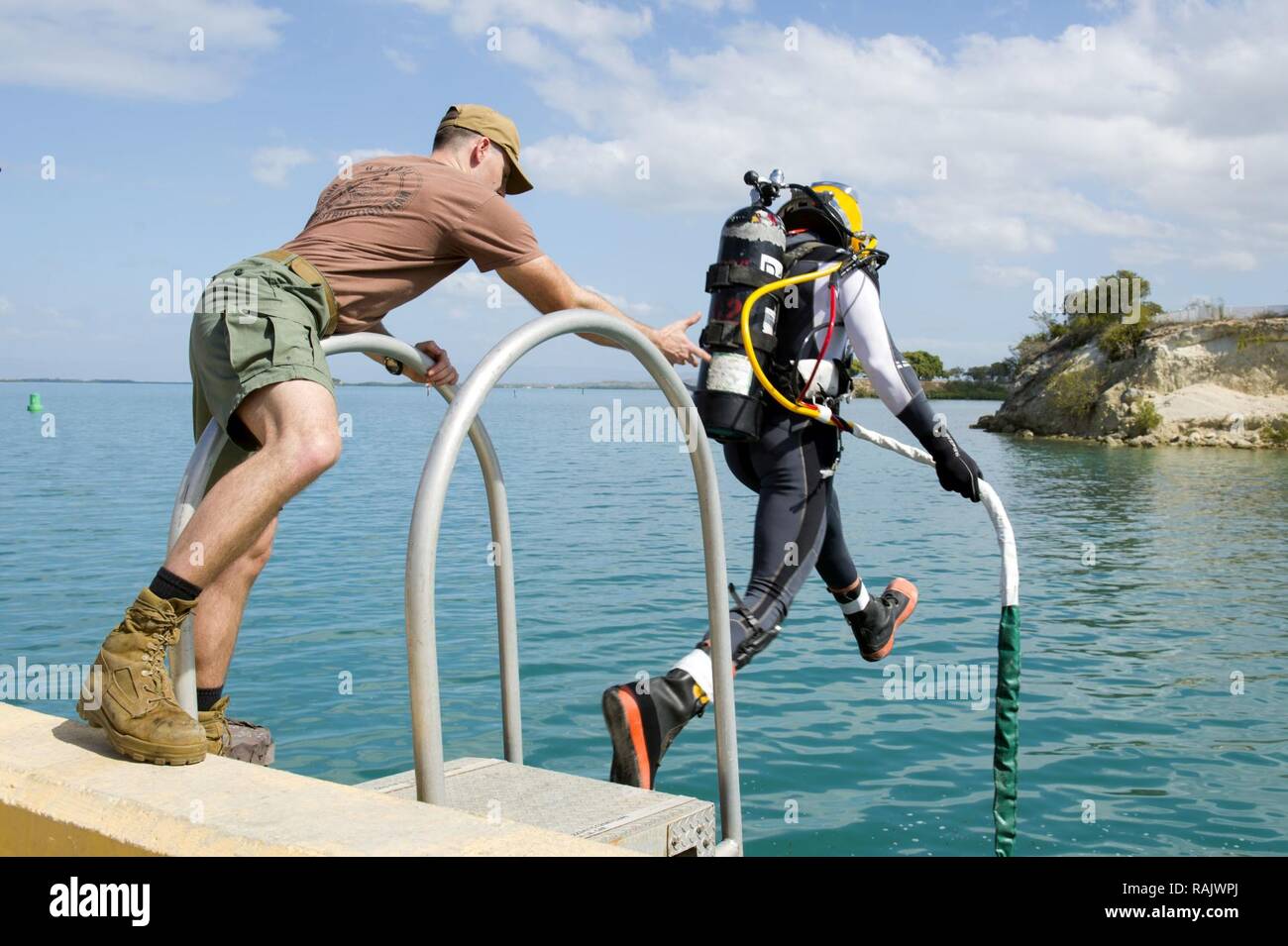Lt. j.g. Max Renaldo, assigned to Underwater Construction Team (UCT) 1 ...