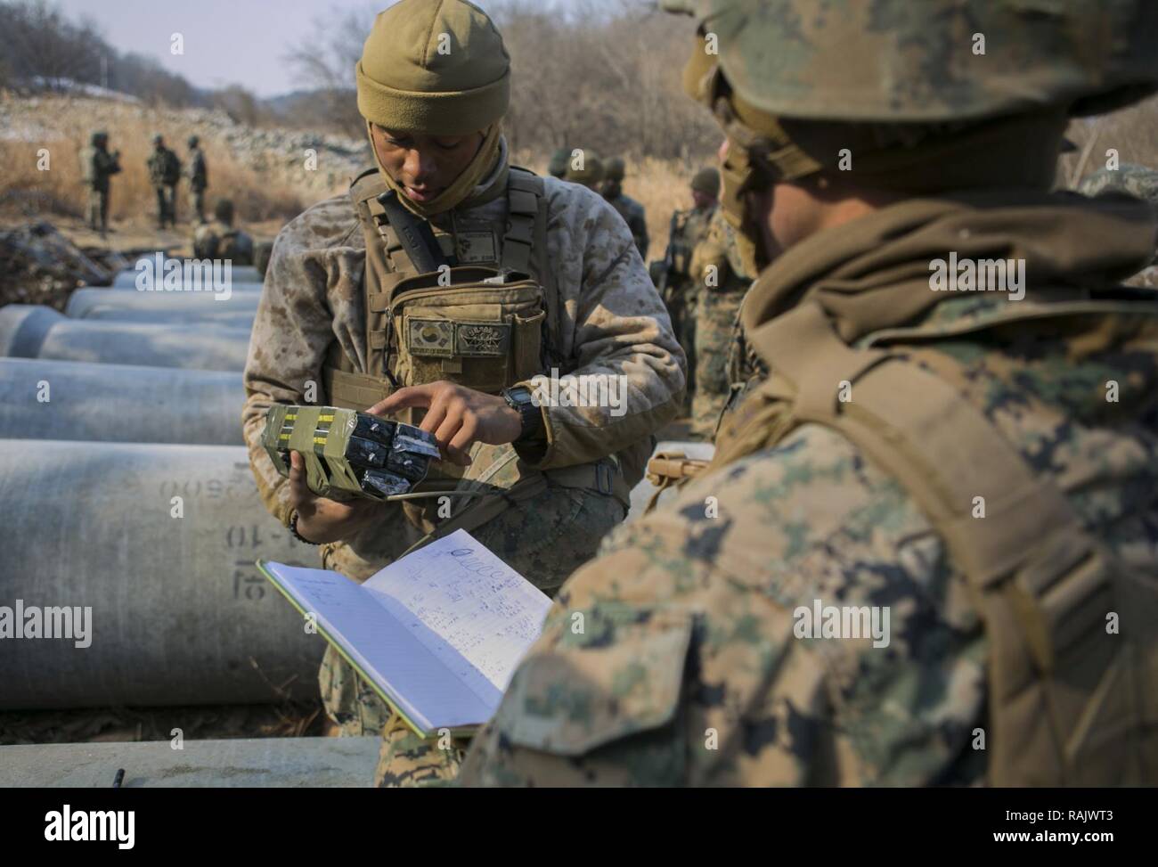 U.S. Marines with 9th Engineer Support Battalion, 3rd Marine Logistics ...