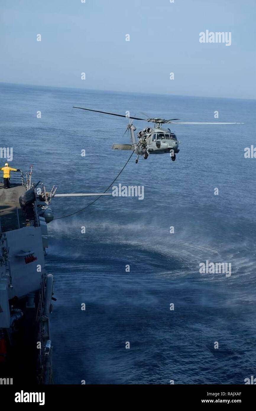 ATLANTIC OCEAN (Feb. 07, 2017) – An MH-60S Seahawk conducts in-flight ...