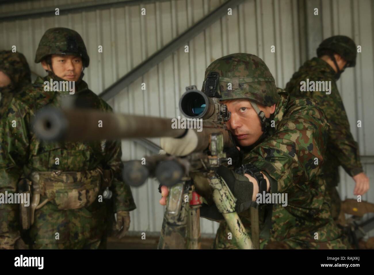 A soldier with the Japanese Ground Self-Defense Force’s, Western Army ...