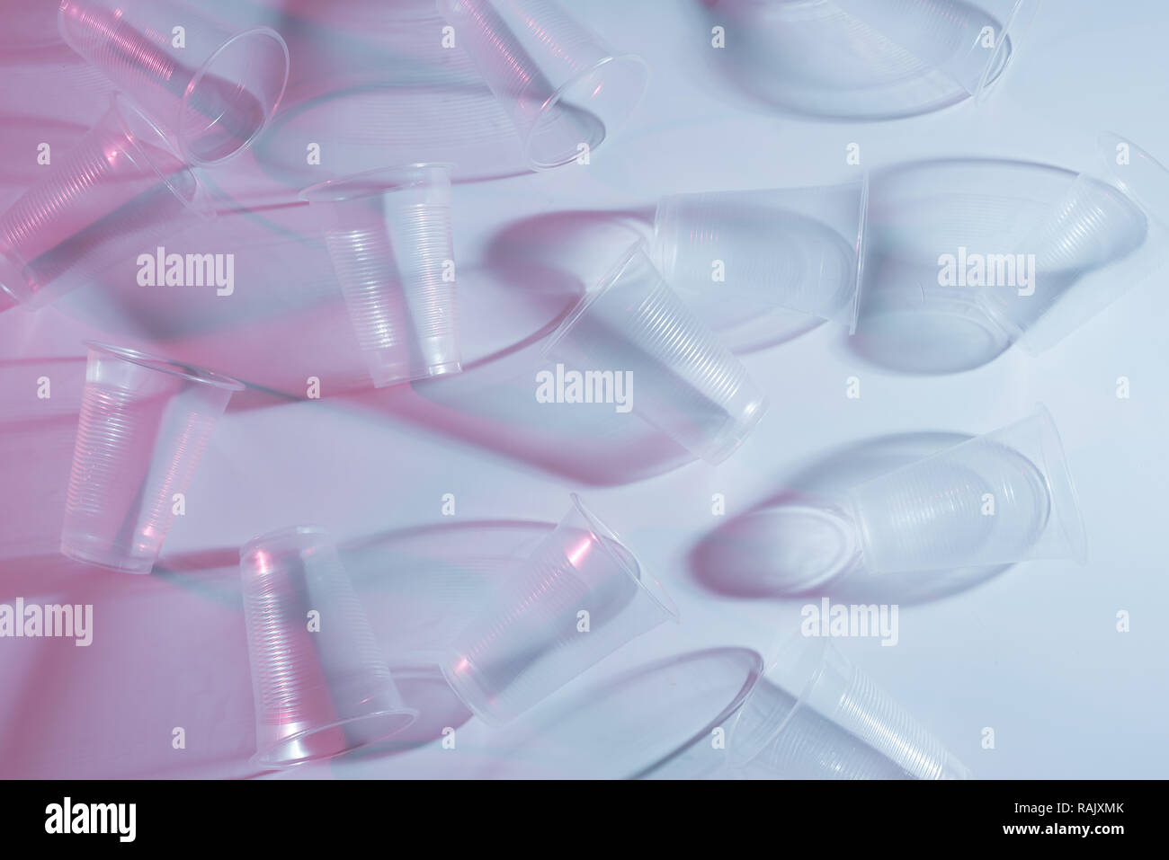 Waste plastic cups many, garbage plastic, plastic glass dirty, plastic ...