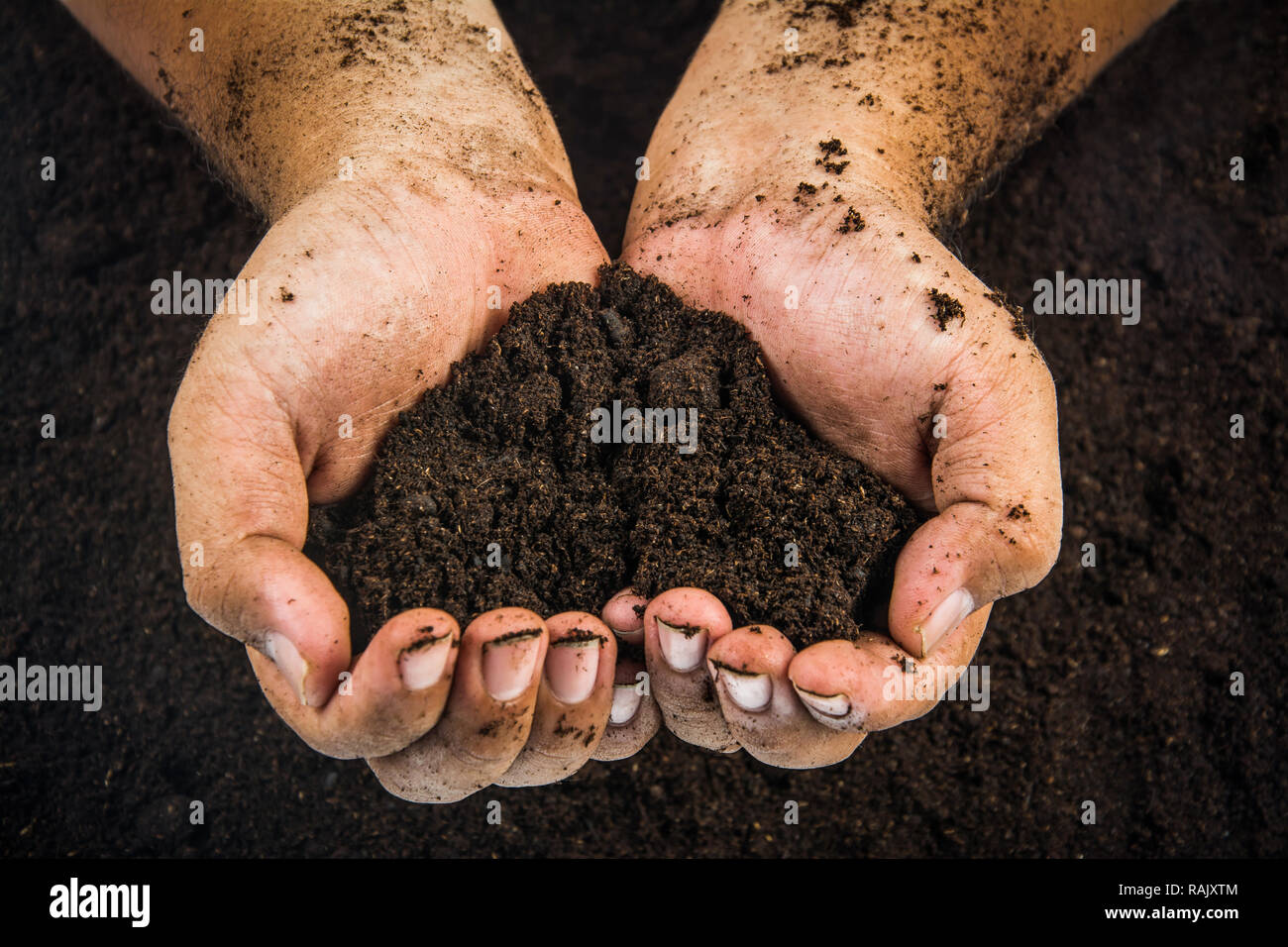 Clay soil hands hi-res stock photography and images - Alamy
