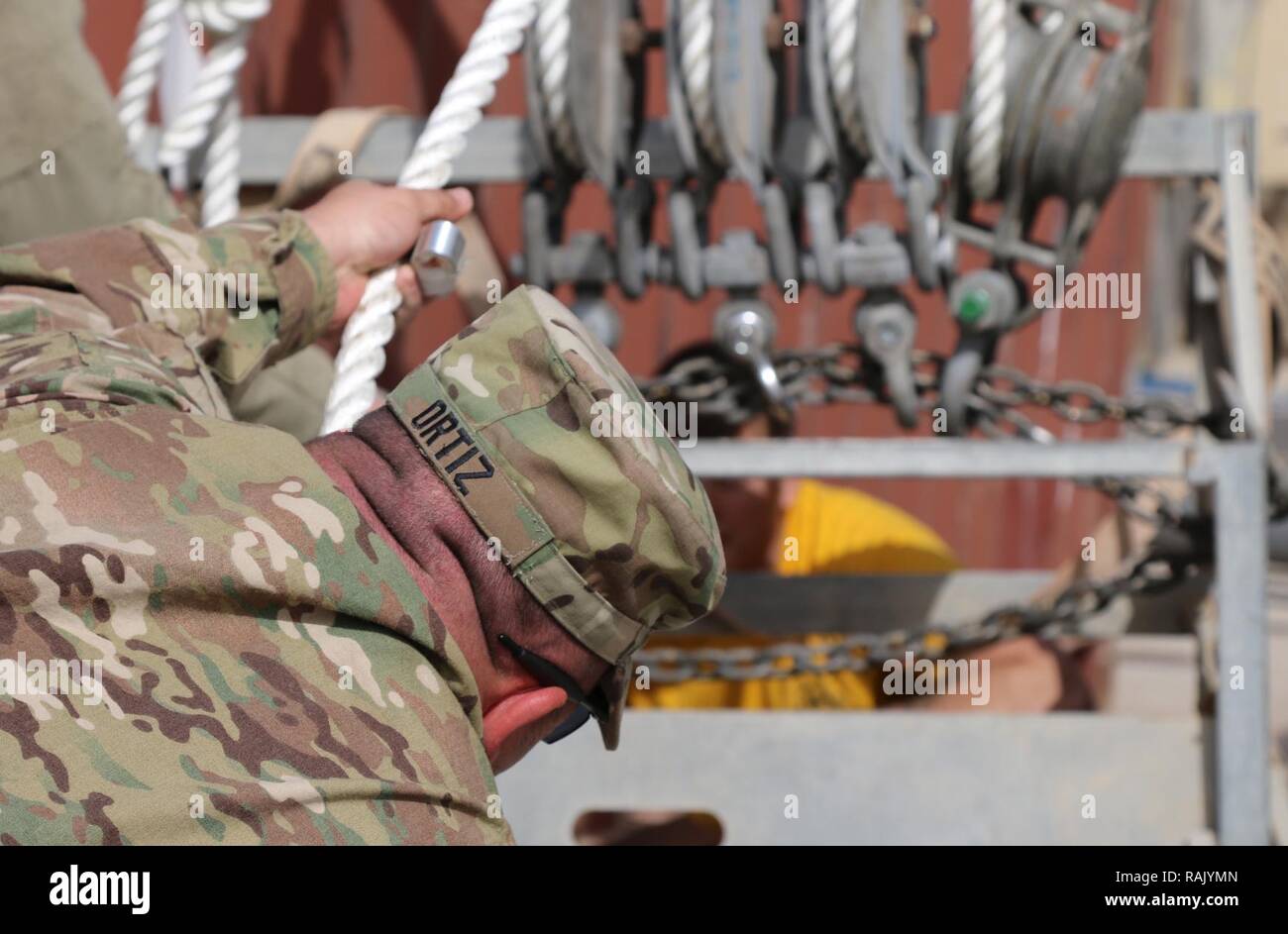 CAMP PATRIOT, Kuwait — Sgt. Carlos Ortiz, a Salvage Diver Board ...