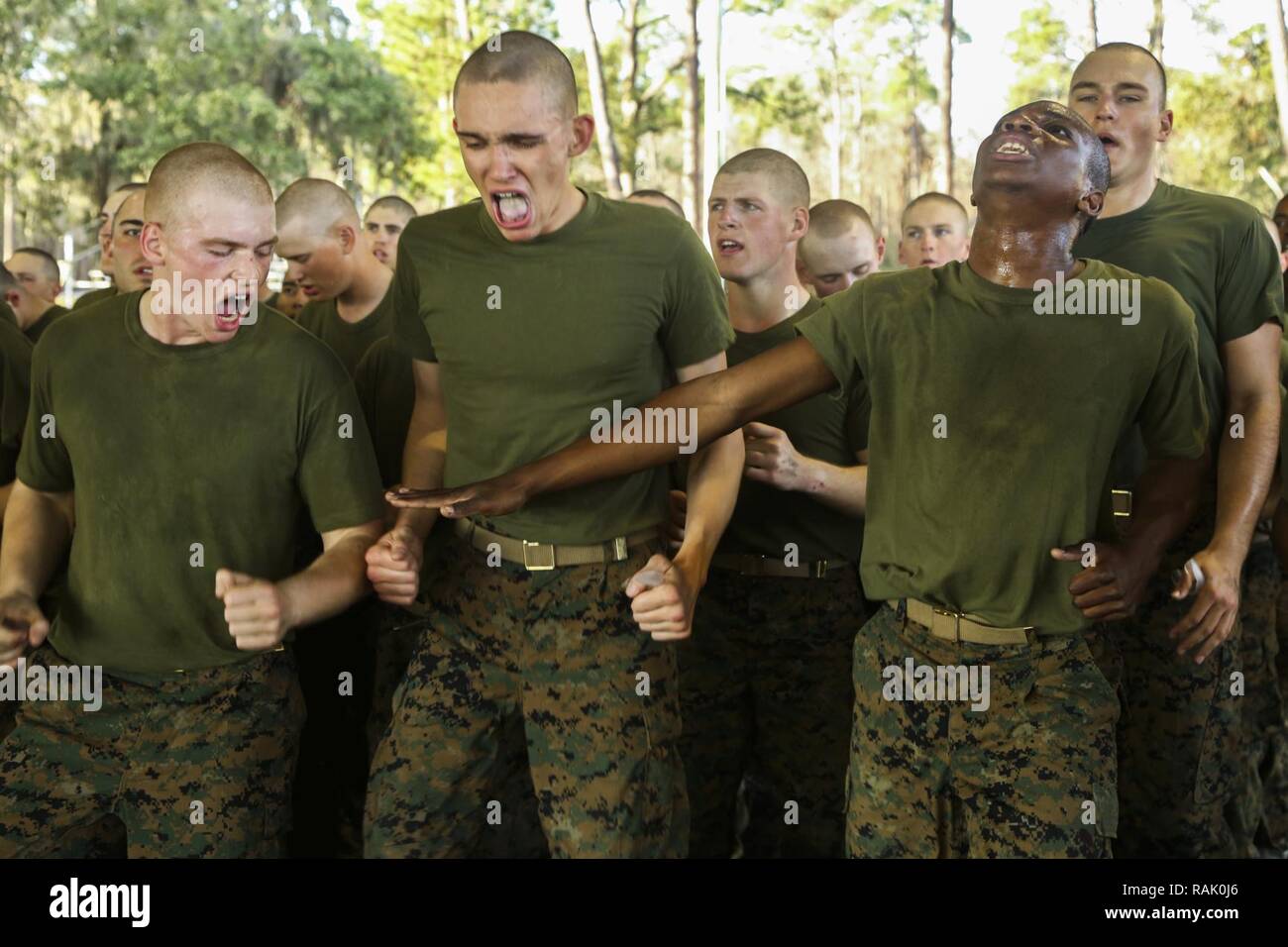 U.S. Marine Corps recruits with Platoon 2024, Echo Company, 2nd ...